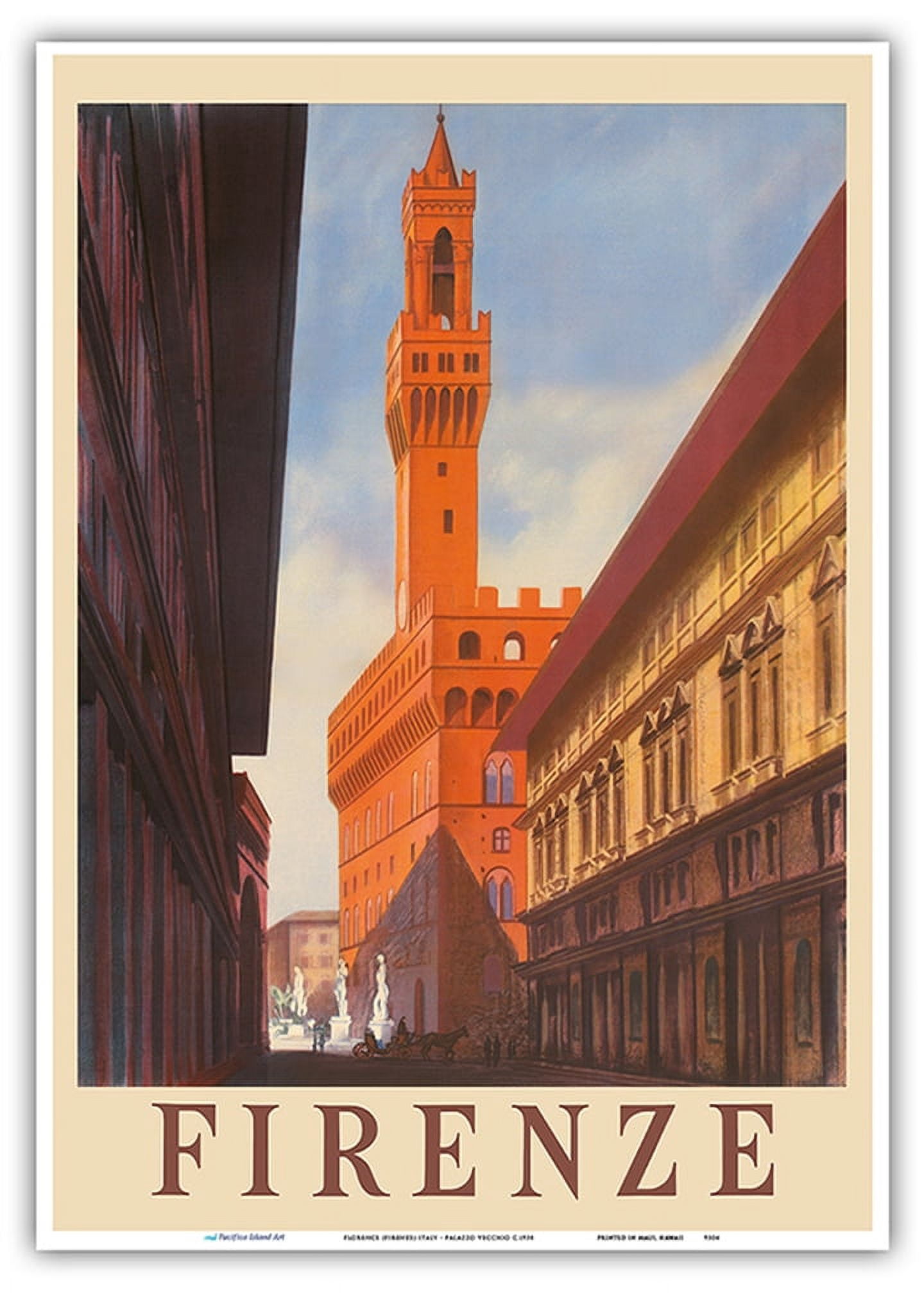 Florence (Firenze) Italy - Palazzo Vecchio Old Palace - Vintage Travel ...