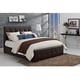 Florence Full Tufted Faux Leather Upholstered Bed with Headboard, Brown ...