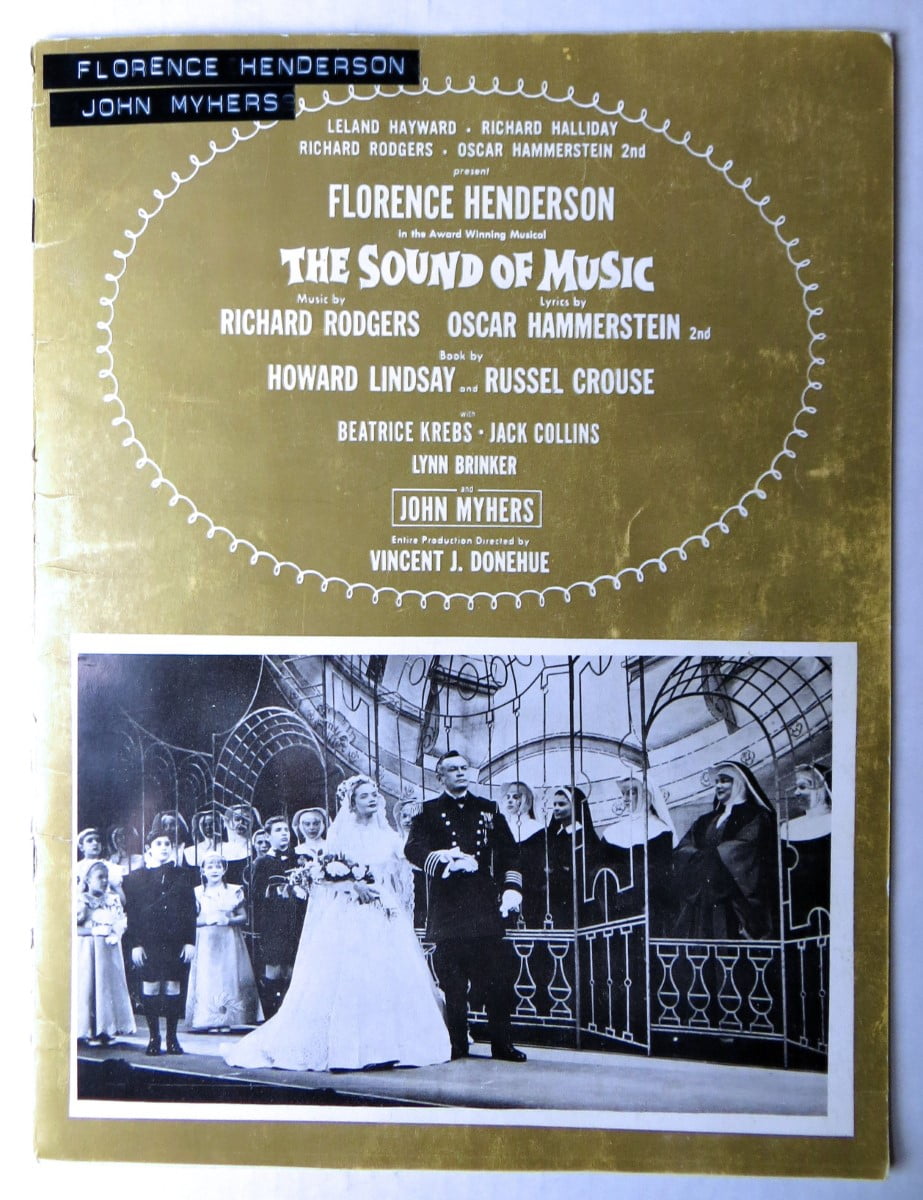 Florence Henderson John Myhers Autographed Program Sound of Music BAS ...