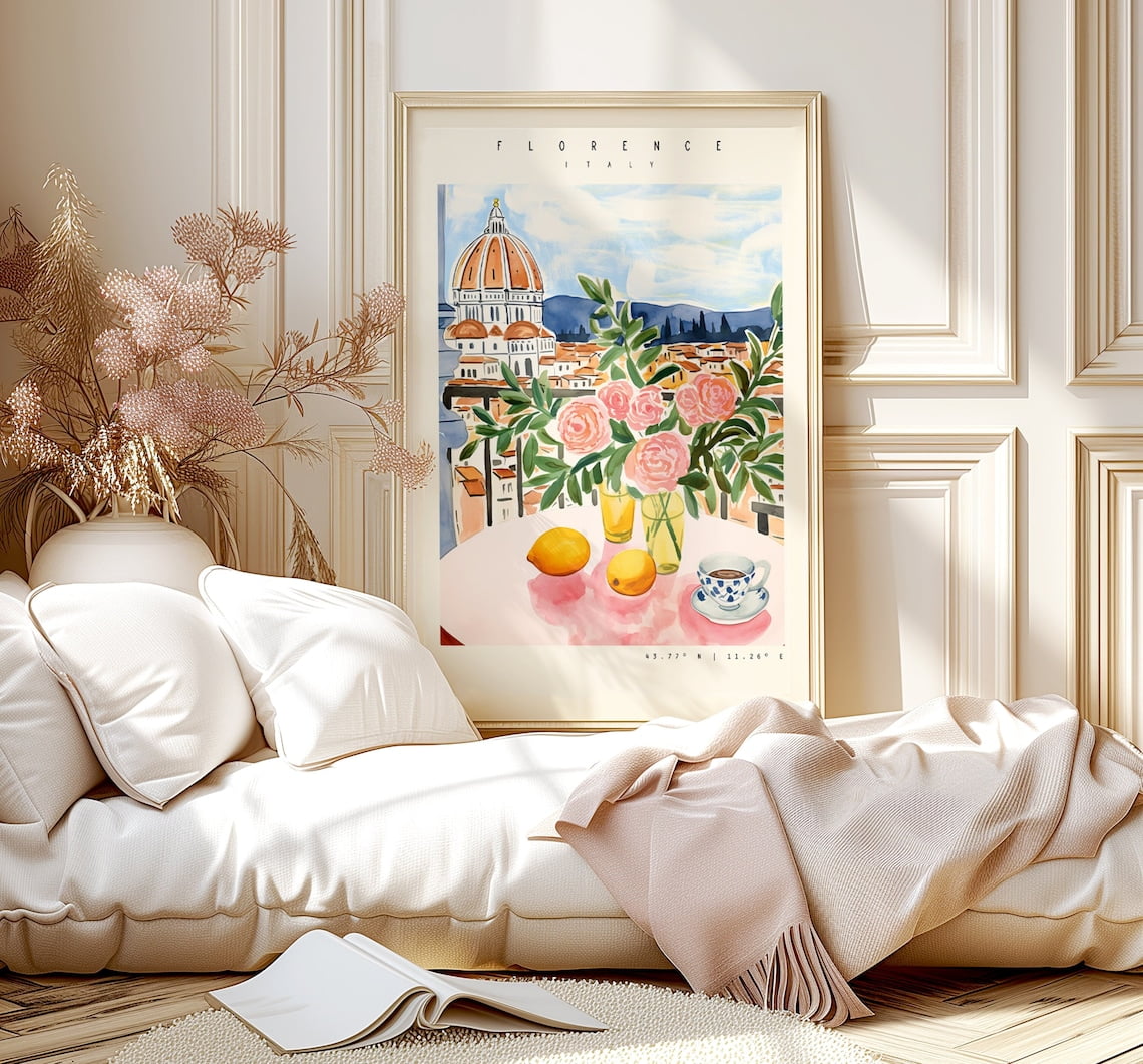 Florence Italy Art Poster: Firenze Duomo, Italian Travel Poster 3 ...