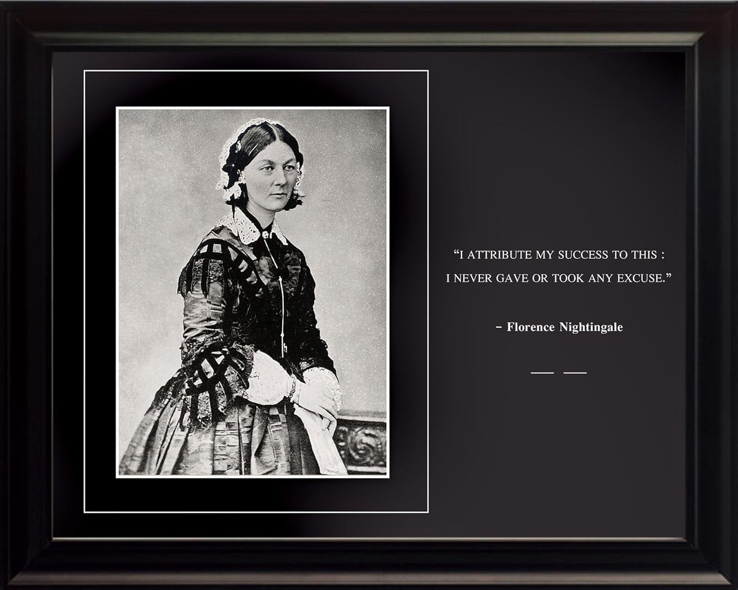 Florence Nightingale Photo Picture Poster Framed Quote I attribute my ...