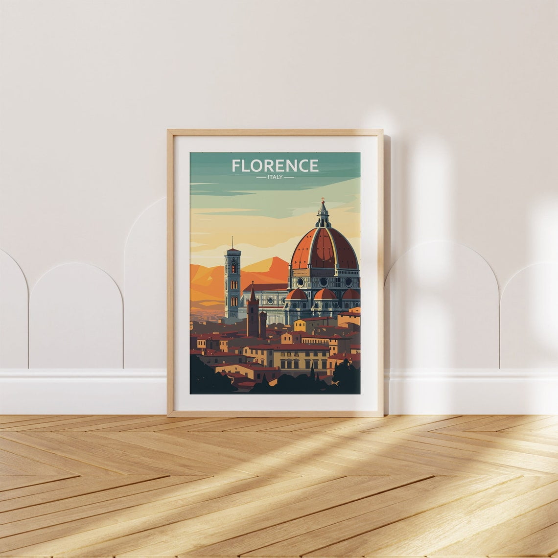 Florence Poster Italy Scenic Historic City Wall Art Decor, Stretched ...