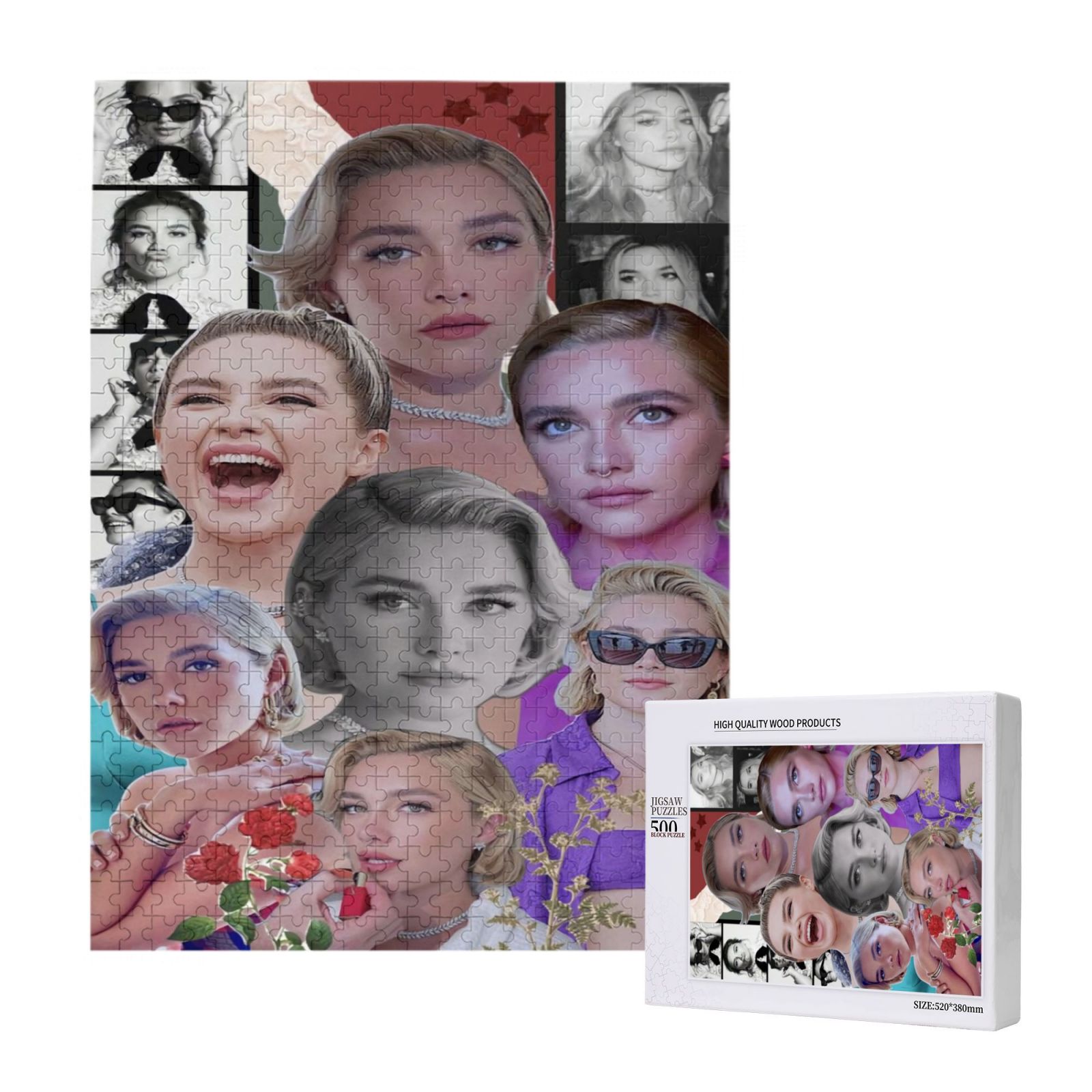 Florence Pugh Jigsaw Puzzle Interactive Brain Teaser Board Game for ...