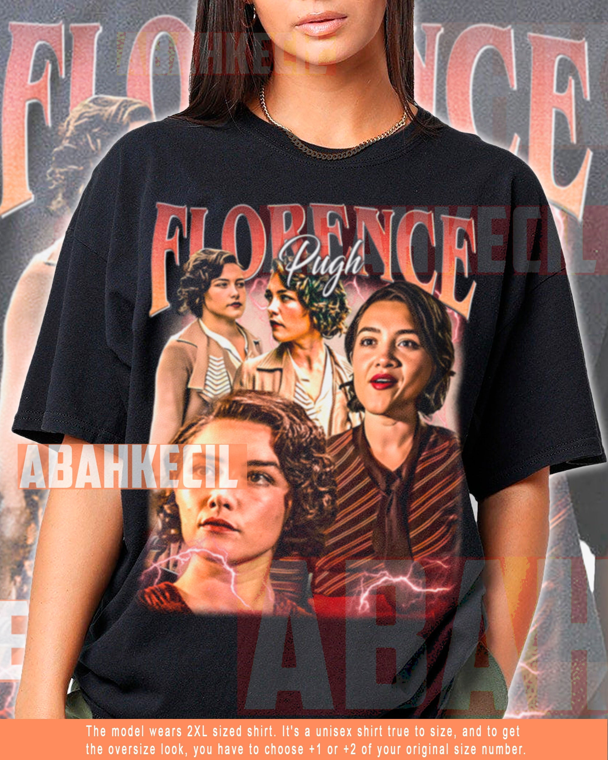 Florence Pugh Shirt Gift Vintage 90s Retro Bootleg T-shirt Homage ...