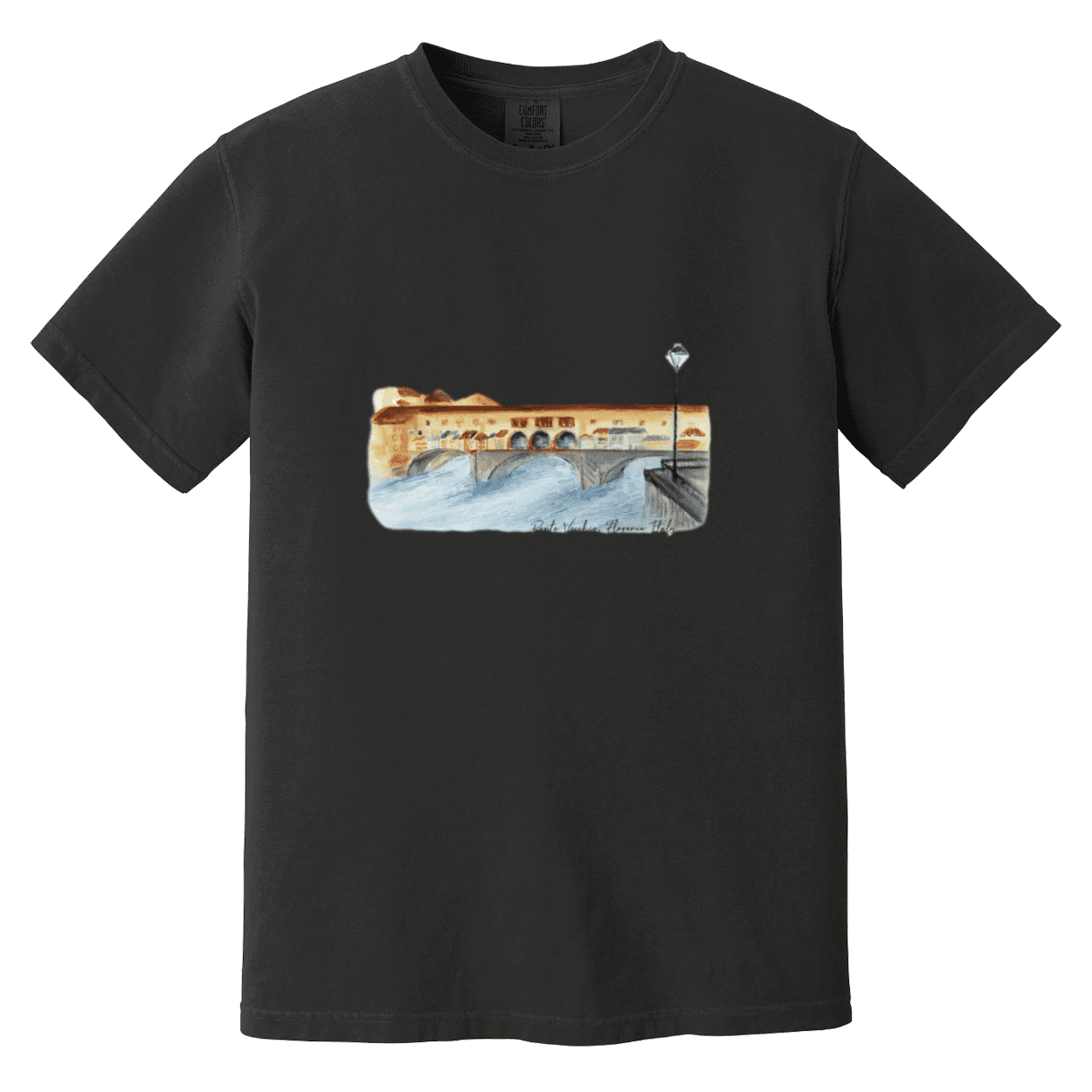 Florence Skyline Urban Scene Art Clean Style Look Comfort Color T-Shirt ...