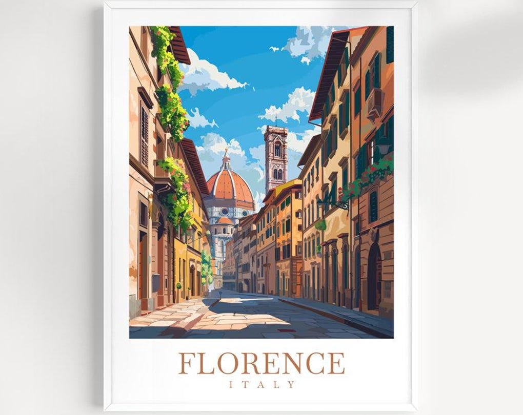 Florence Travel Print Wall Art Italy Wall Hanging Home Decoration ...