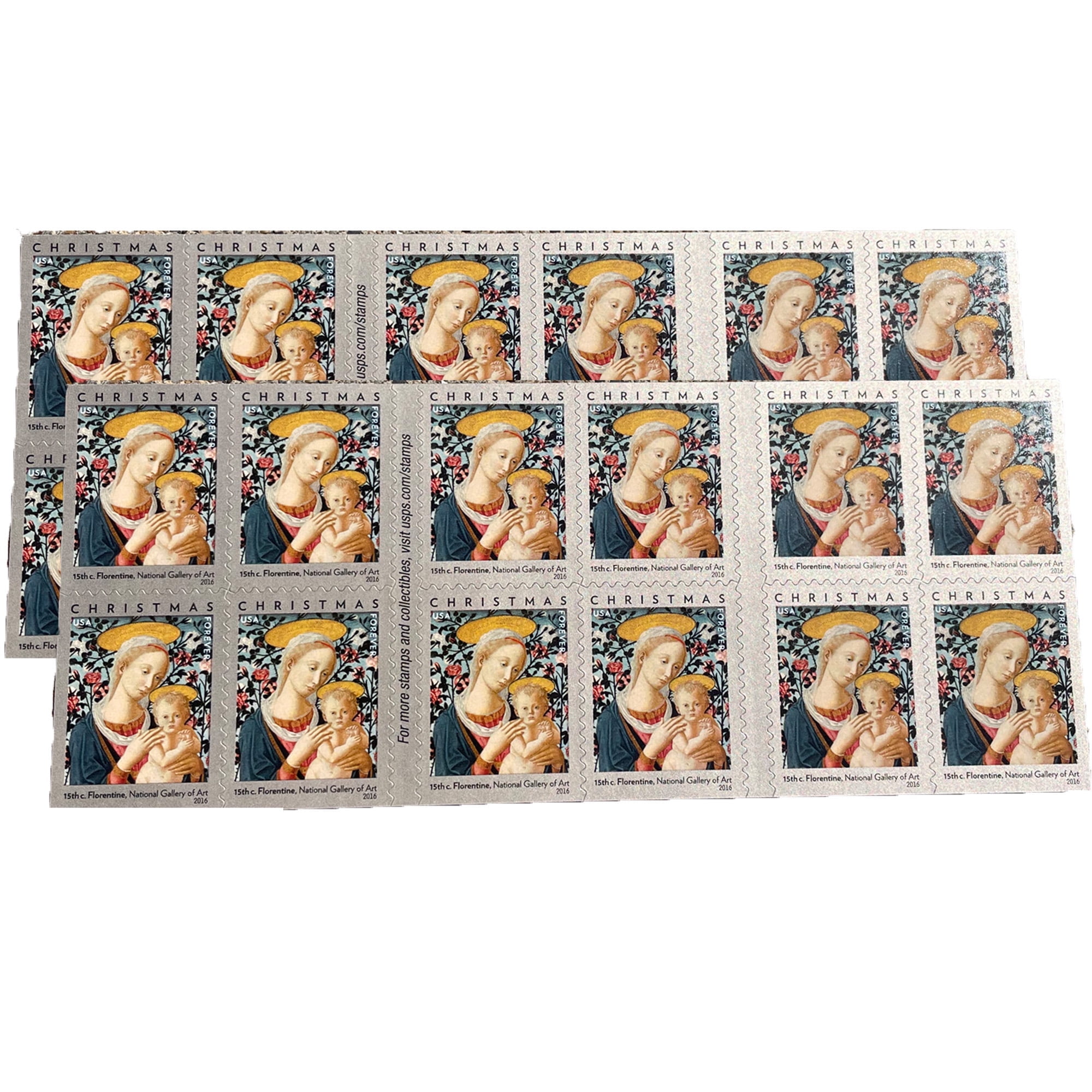 USPS Forever Stamps, Madonna and Child Painting, Christmas Holiday, 40 ...