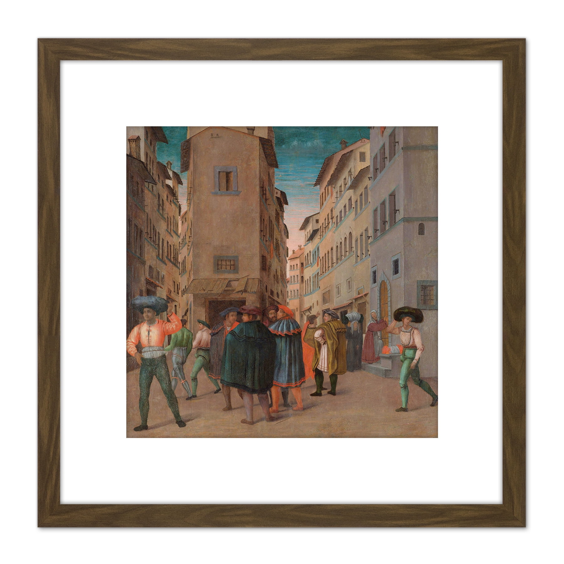 Florentine Traveler Sheltering Works Mercy Painting 8X8 Inch Square ...