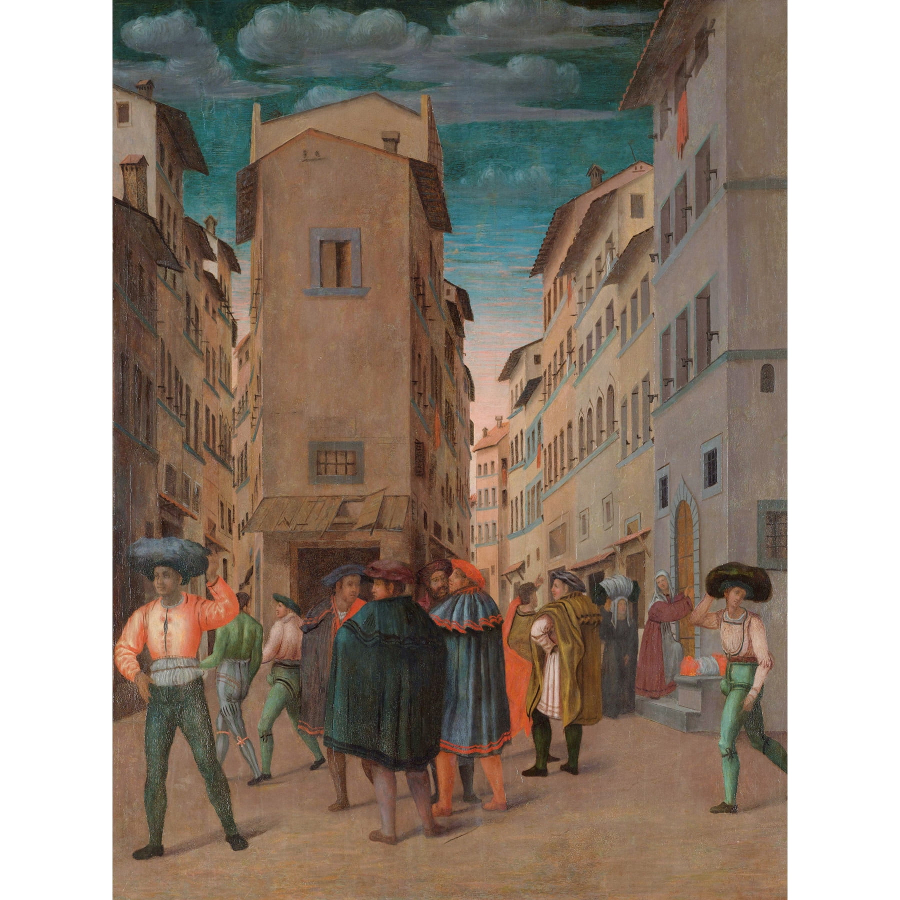 Florentine Traveler Sheltering Works Mercy Painting Extra Large XL Wall ...