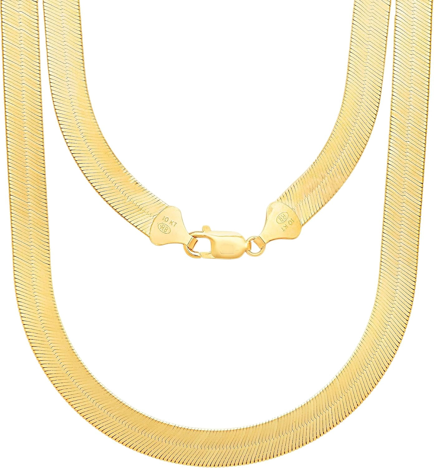 Floreo 10k Yellow Gold 12mm Super Flexible Silky Herringbone Chain ...