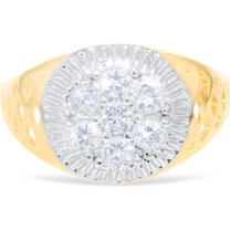 Floreo 10k Yellow Gold 15mm Teddy Bear CZ Double Shank Ring, Sizes 4 ...