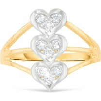Floreo 10k Yellow Gold 15mm Teddy Bear CZ Double Shank Ring, Sizes 4 ...