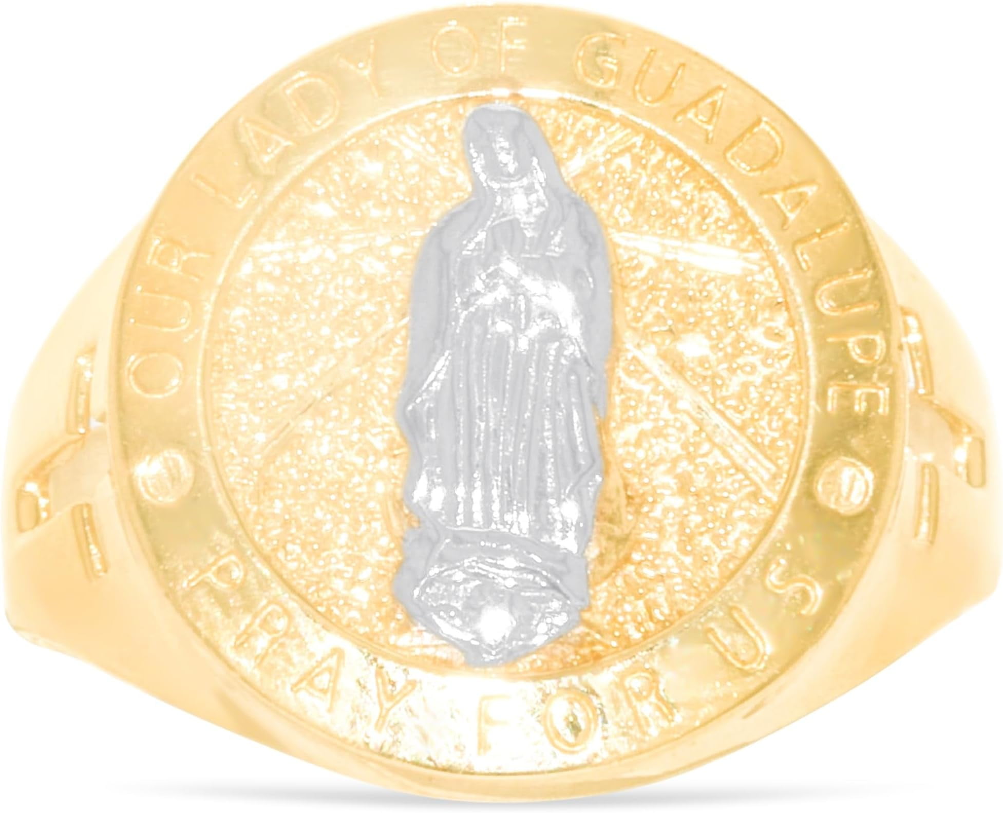 Floreo 10k Yellow Gold 17mm Our Lady Of Guadalupe Virgin Mother Mary ...