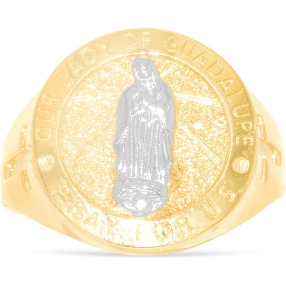 Floreo 10k Yellow Gold 17mm Our Lady Of Guadalupe Virgin Mother Mary ...