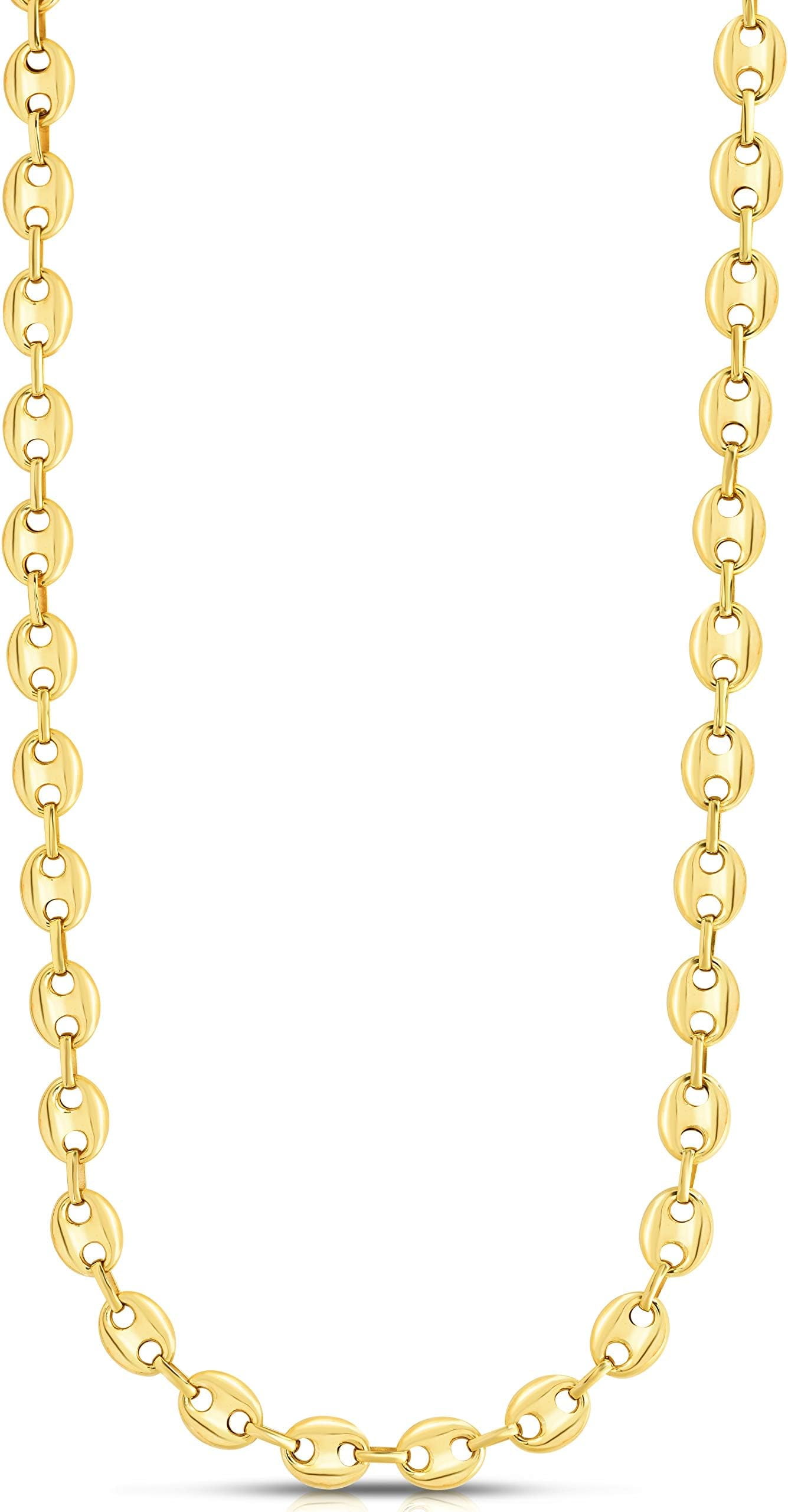 Floreo 10k Yellow Gold 6.5mm Puff Mariner Necklace - Walmart.com