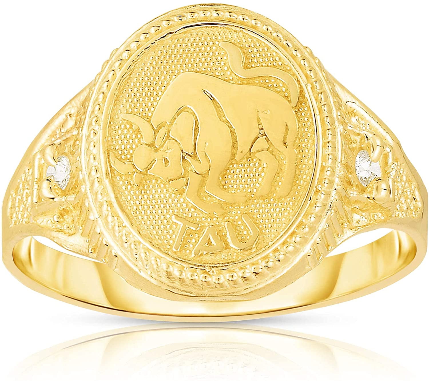 Floreo 10k Yellow Gold Astrology Horoscope Zodiac Sign Ring, Sizes 5-10 ...