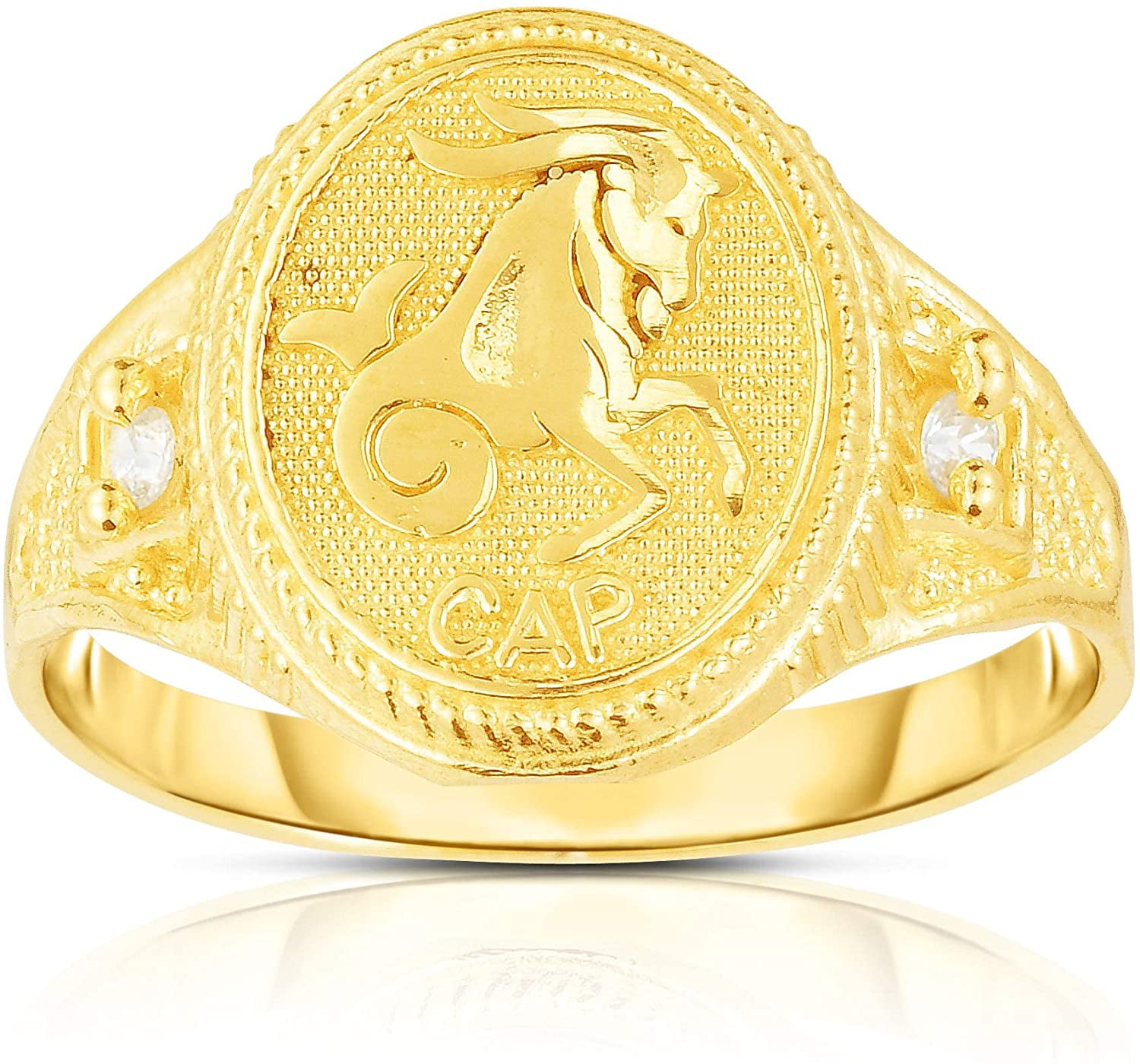 Floreo 10k Yellow Gold Astrology Horoscope Zodiac Sign Ring, Sizes 5-10 ...