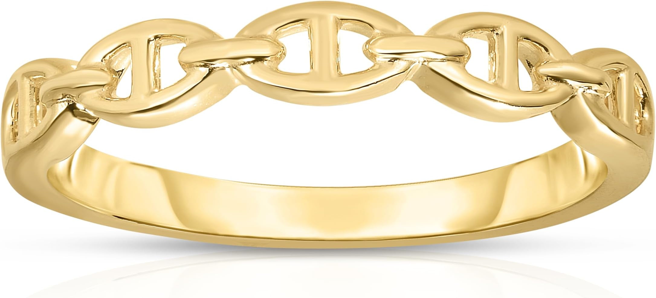 Floreo 10k Yellow Gold Mariner Link Women's Ring - Walmart.com