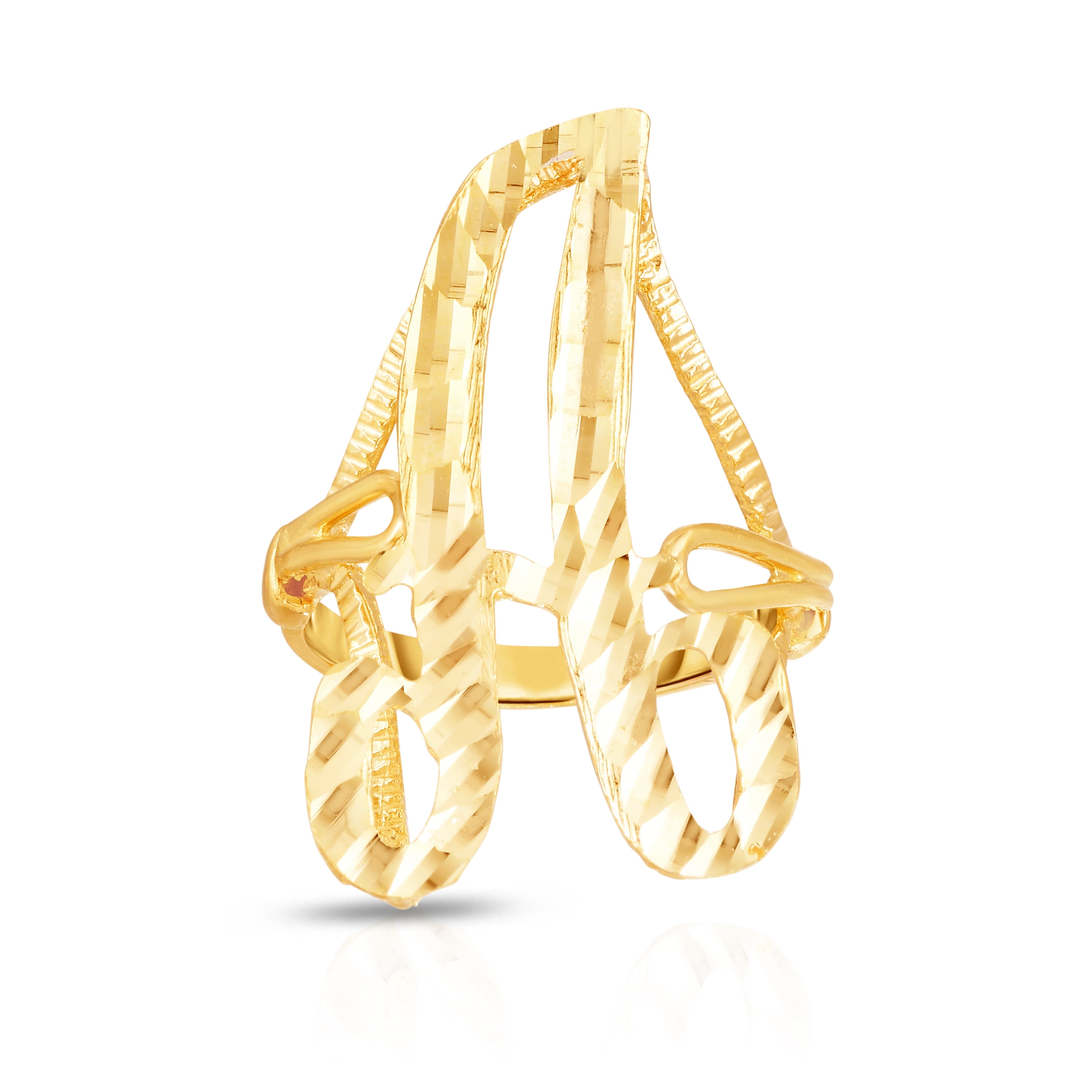 Floreo 10k Yellow Gold Personalized Letter Extra Large Cursive Initial ...