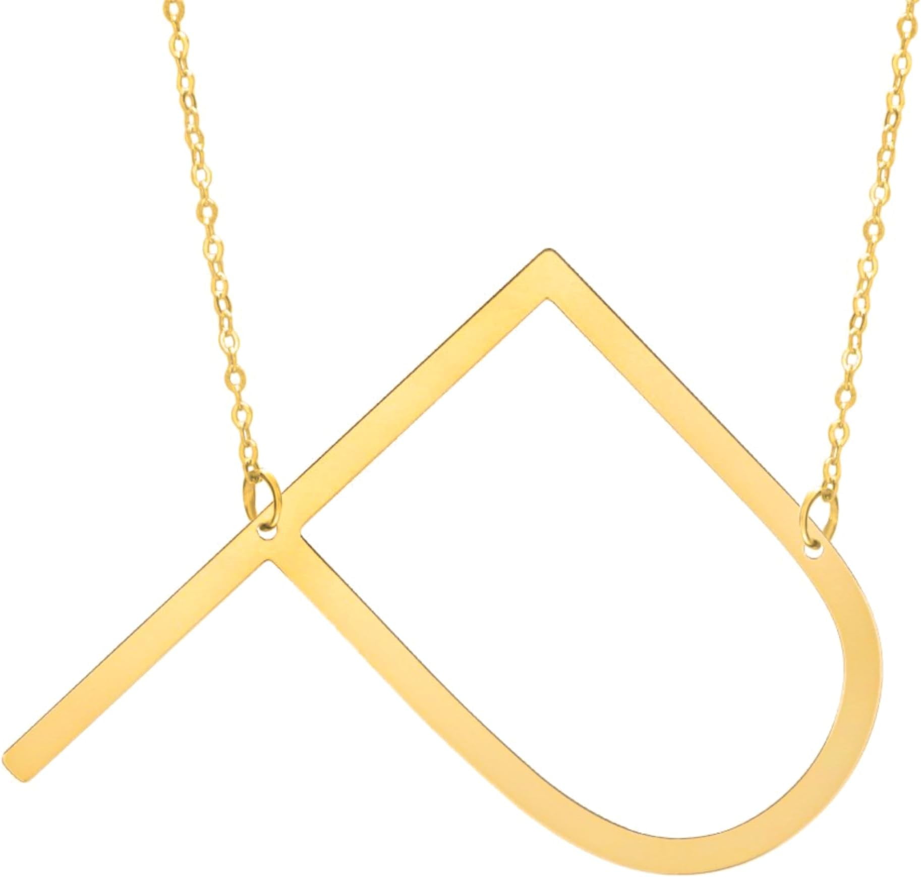 Floreo 14k Yellow Gold 1.5" Extra Large Angled Alphabet Letter A - Z ...