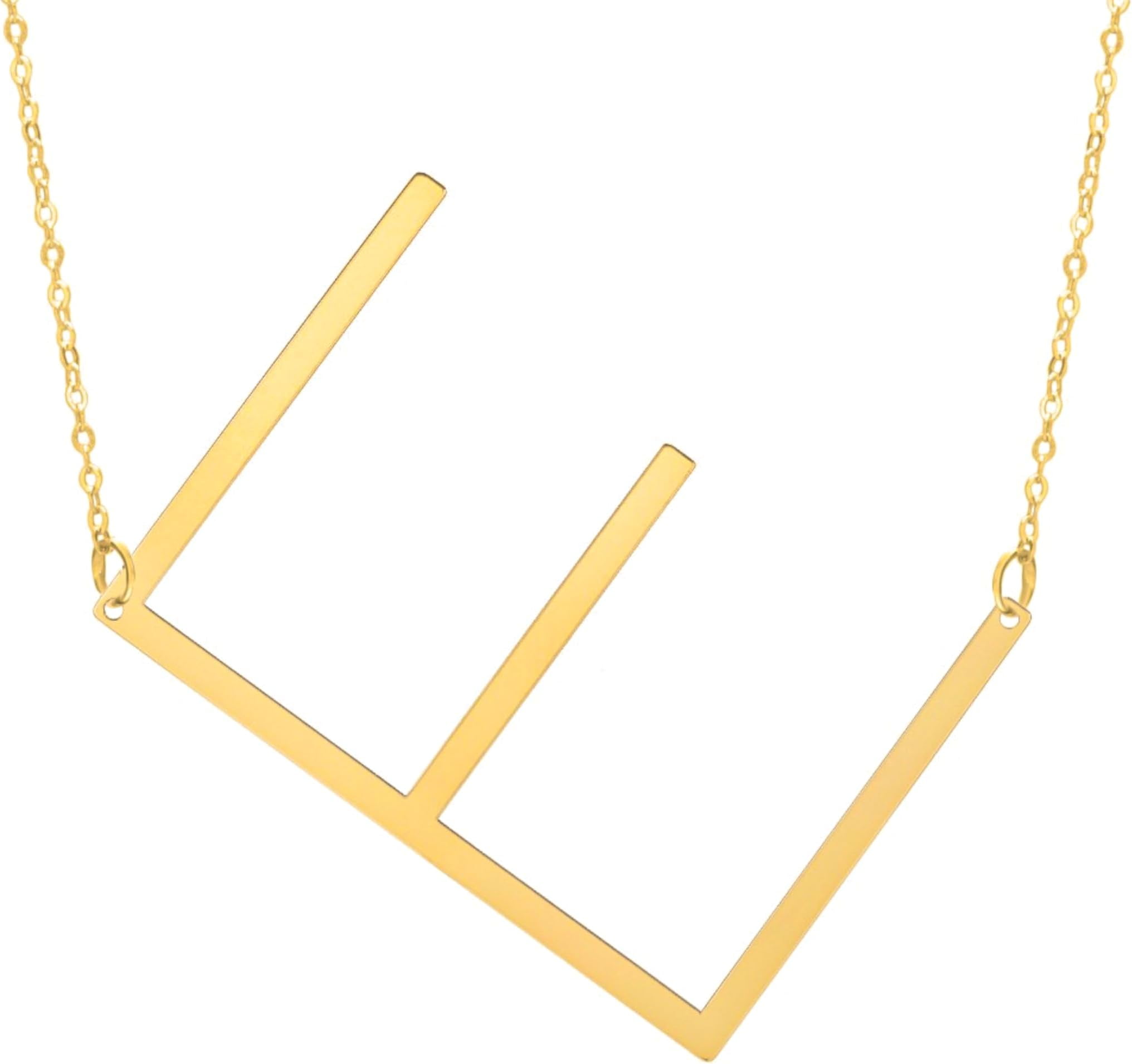 Floreo 14k Yellow Gold 1.5" Extra Large Angled Alphabet Letter A - Z ...