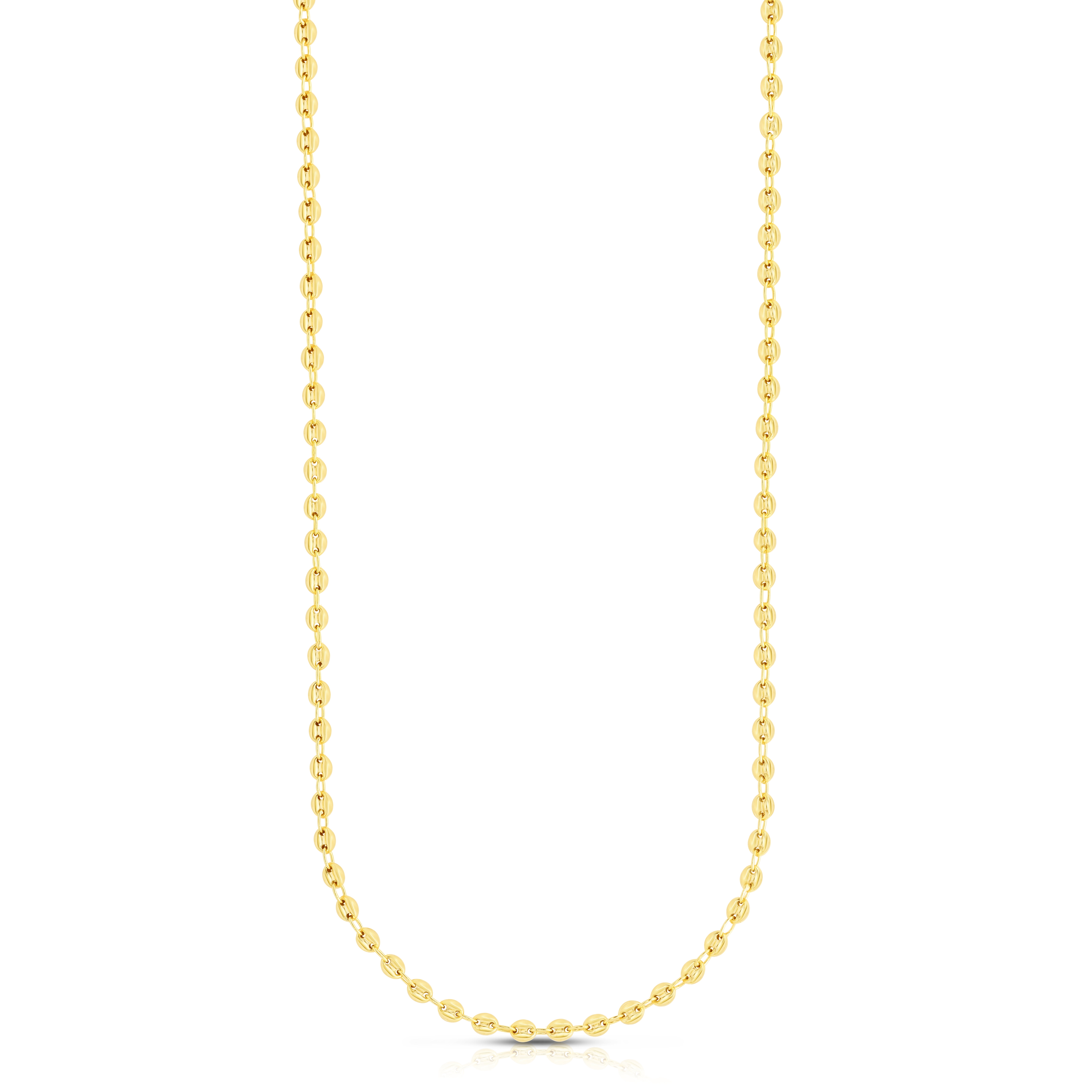 14k gold puffed mariner chain store