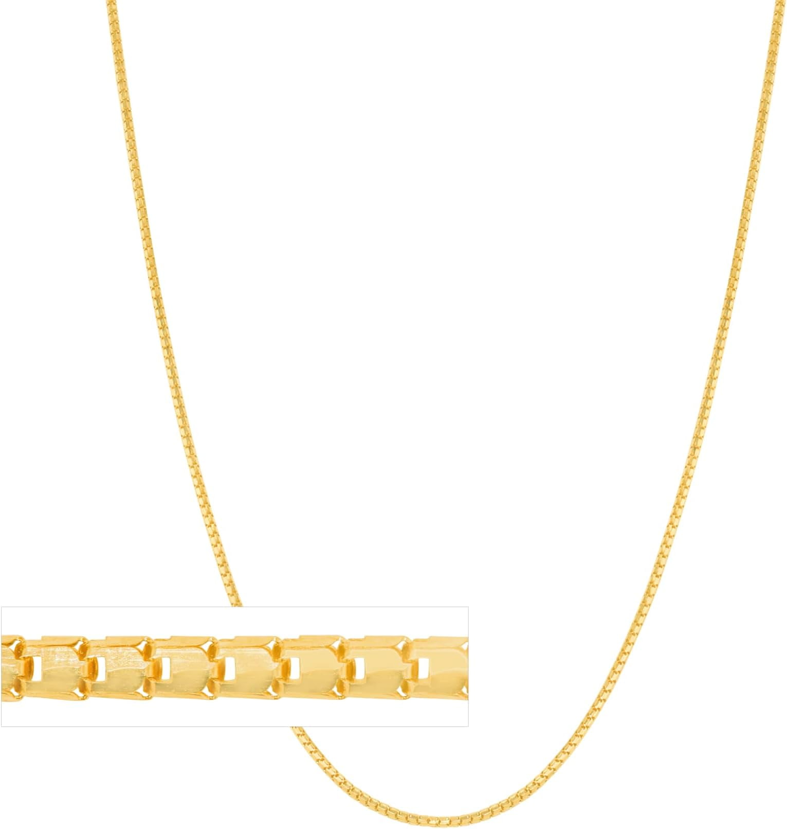 Floreo 14k Yellow Gold or White Gold 1.3mm Solid Ice Chain Necklace ...