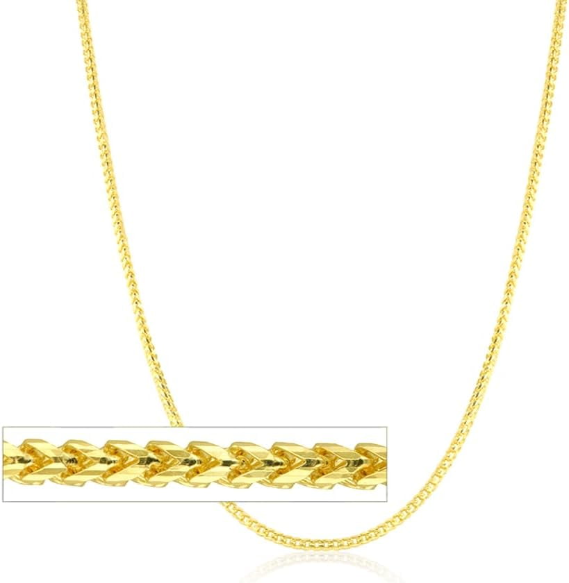Floreo 18k Yellow Gold 1.5mm Solid Franco Chain Necklace - Walmart.com