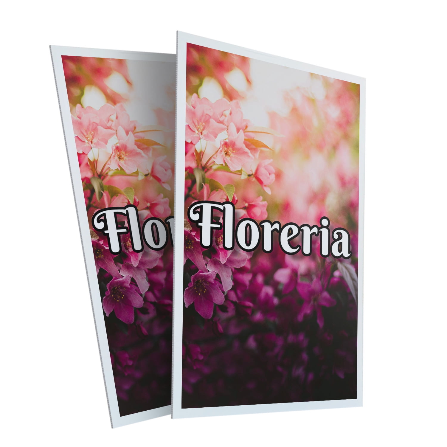 Floreria (2-Pack) 24 Inch x 36 Inch Plastic Signs | Sign Insert 4mm ...