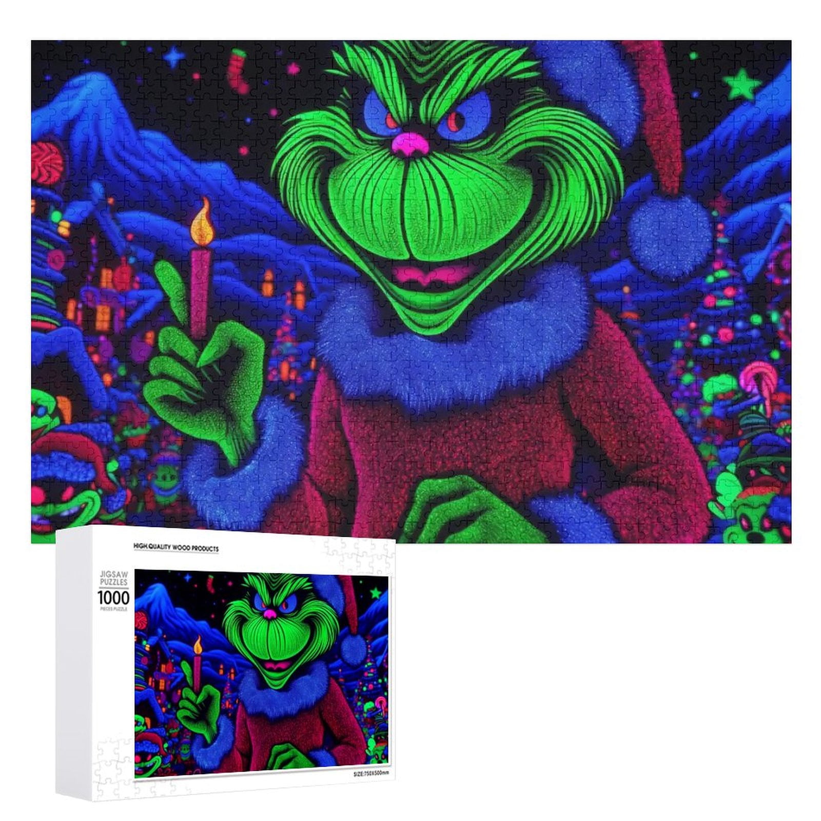 Florescent Light Grinch Puzzles for Adults 1000 Pieces - Puzzles ...