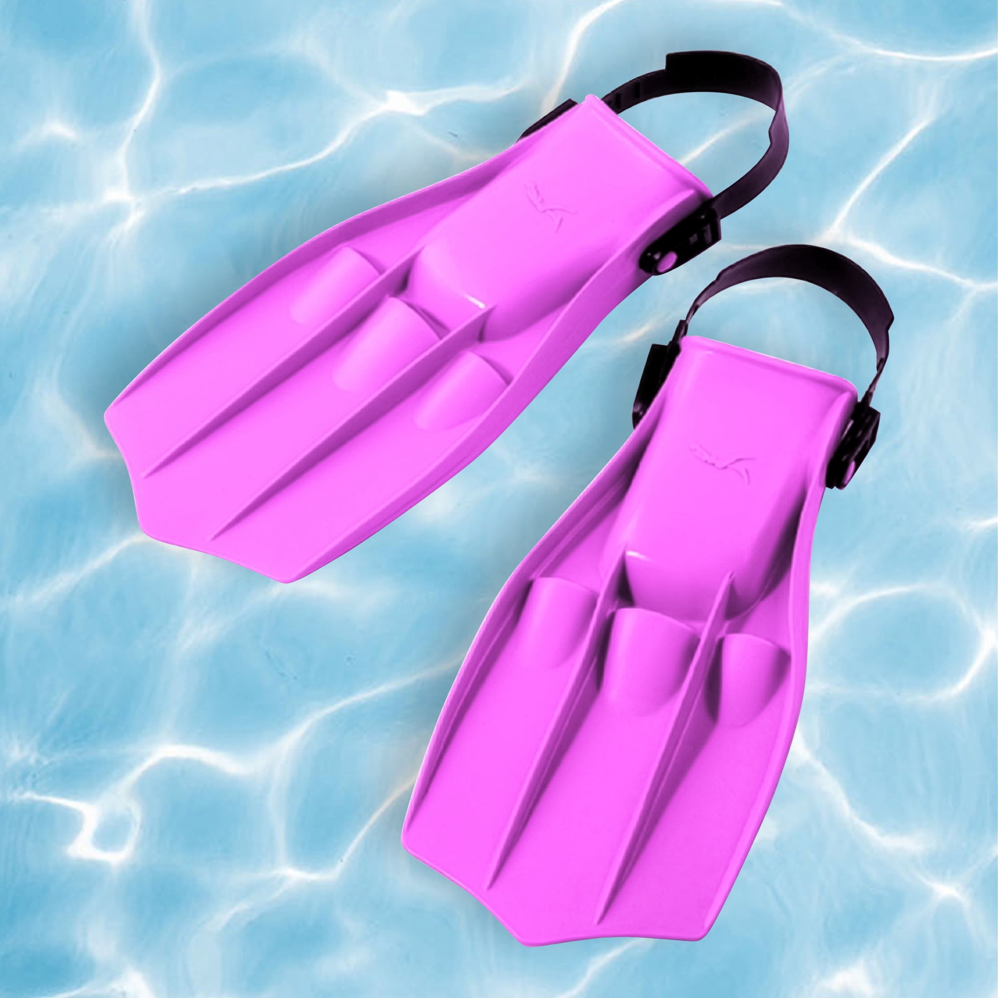 Swimline Florescent Dolphin Children's Recreational Swim Fins - Medium ...