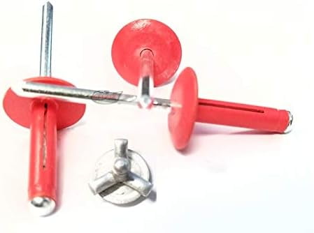 Floresent Red 3/16" Large Head Tri-Fold Exploding Aluminum Mandrel Pop ...