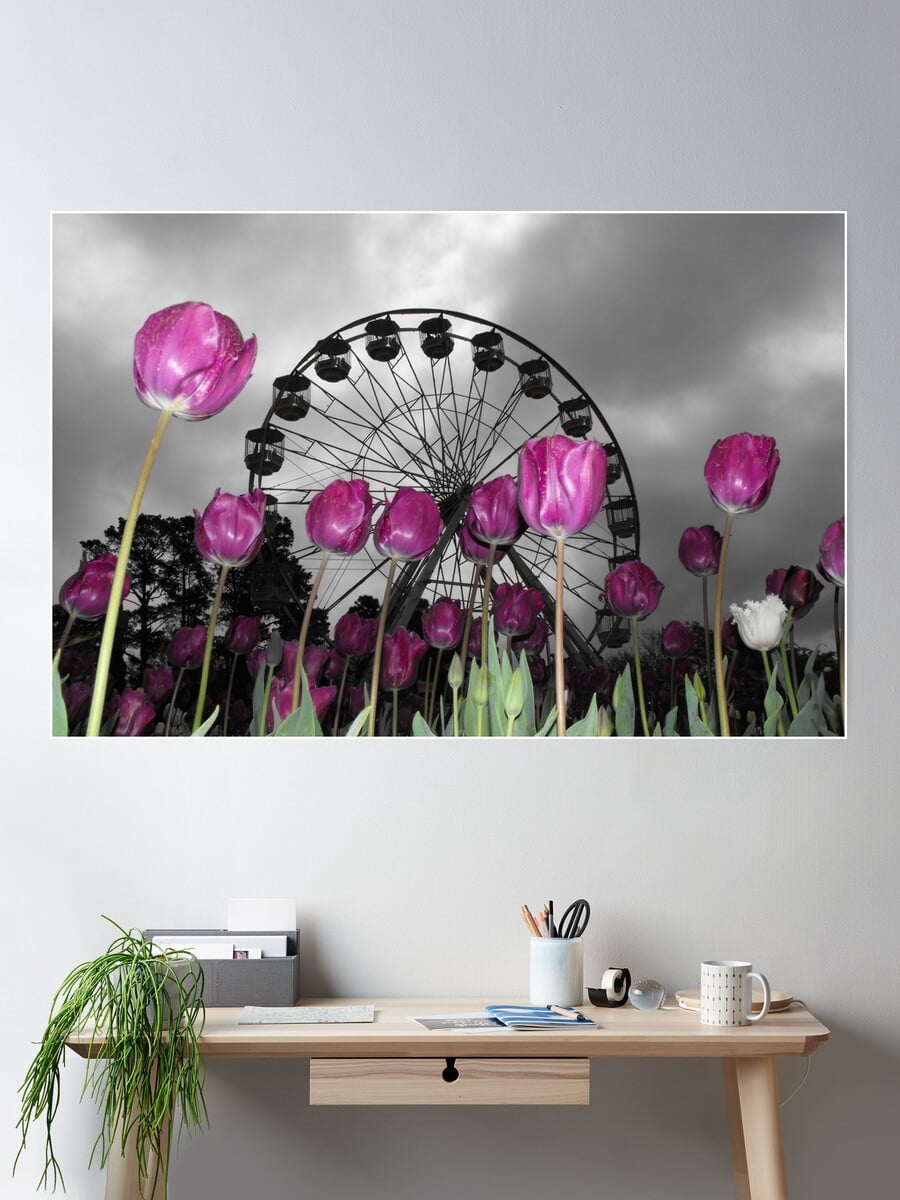 Floriade Ferris Wheel Poster Wall Art, Modern Wall Decor For Living ...
