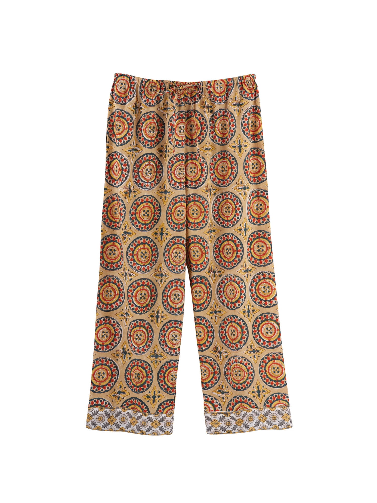 Floriana Women's Capri Length Lounge Pants Drawstring Fashion Print ...