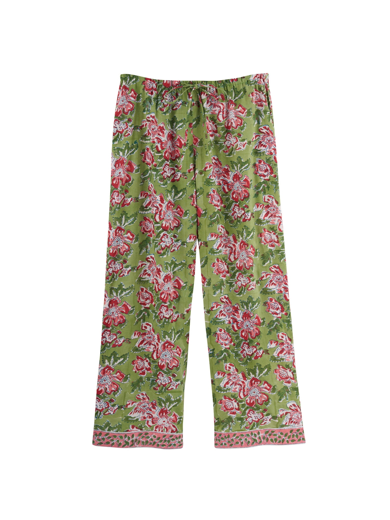 Floriana Women's Capri Length Lounge Pants Drawstring Fashion Print ...