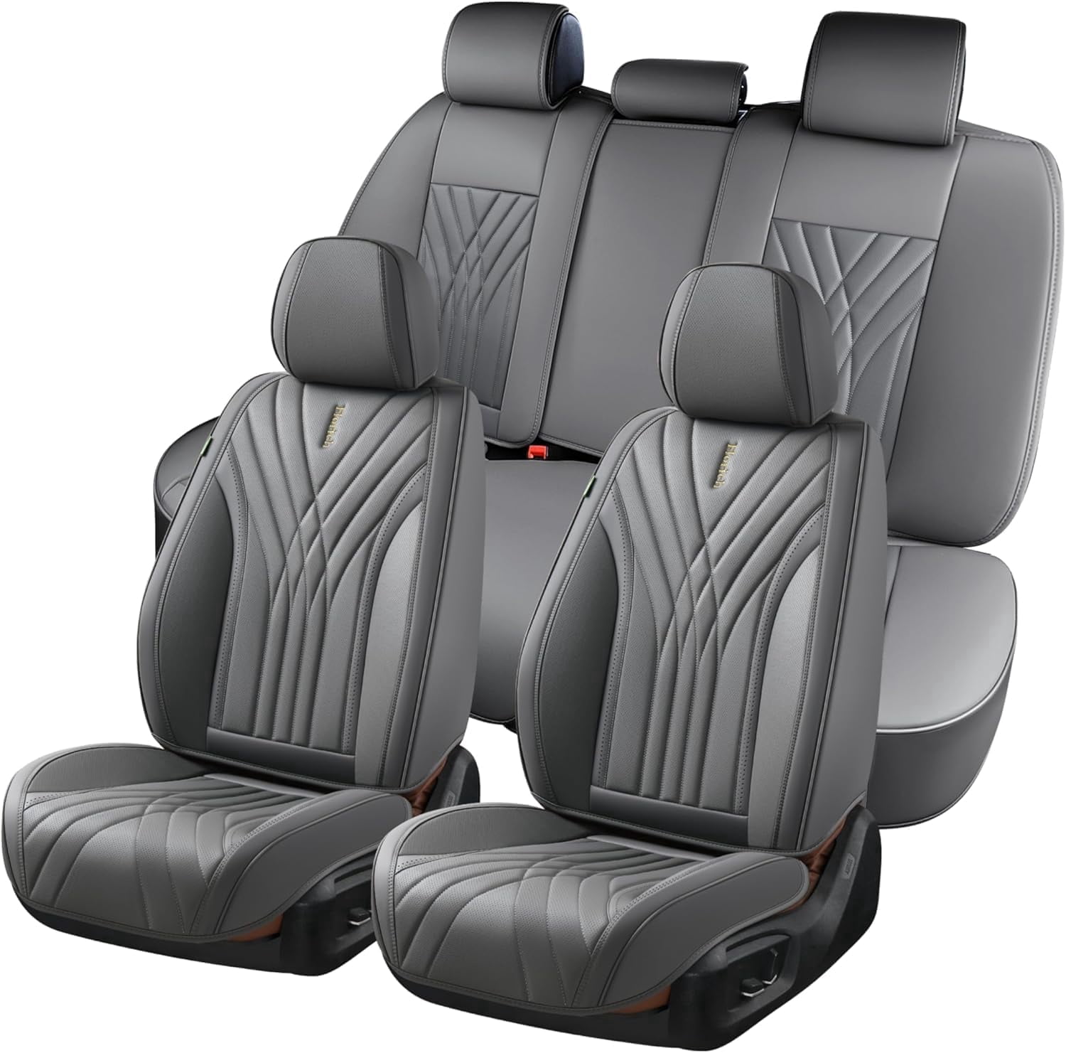 FLORICH Car Seat Covers Full Set, Luxury Design Front and Rear Seat ...