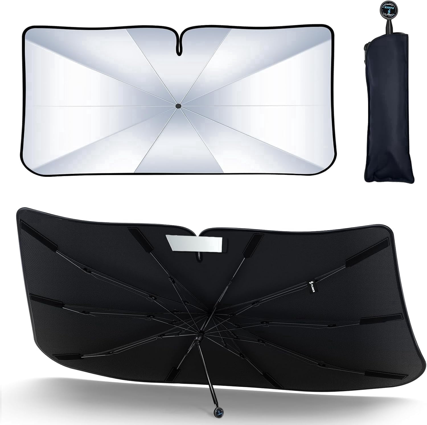 Florich Windshield Sun Shade Umbrella for Car, Foldable Car Sun Shade ...