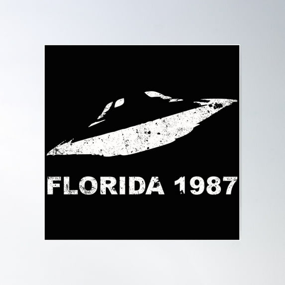 Florida 1987 Poster Wall Art, Modern Wall Decor For Living Room Bedroom ...