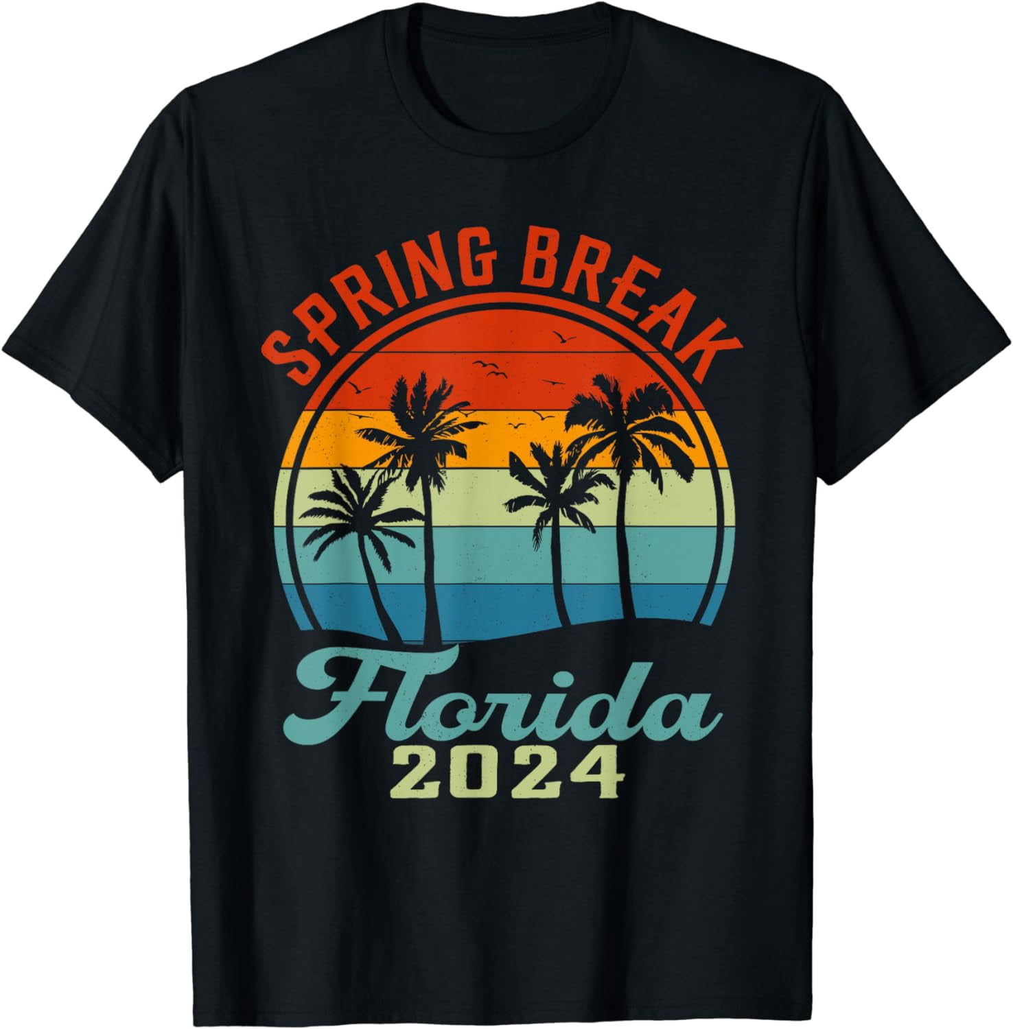 Florida 2024 Spring Break Family School Vacation Retro T-Shirt ...