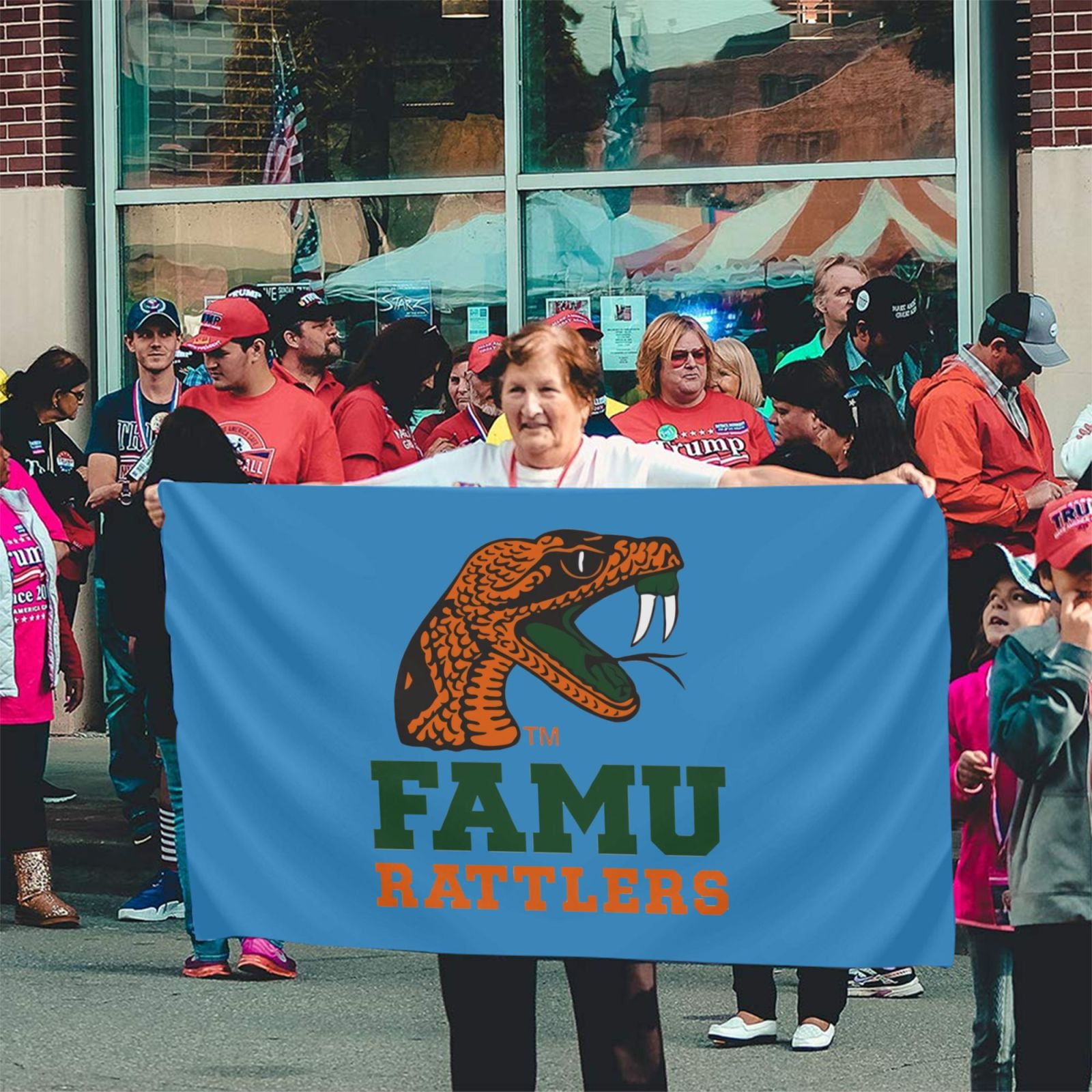 Florida A&M Rattlers Logo Flag 3x5 Outdoor ,Sewn Stripes, Stronger ...