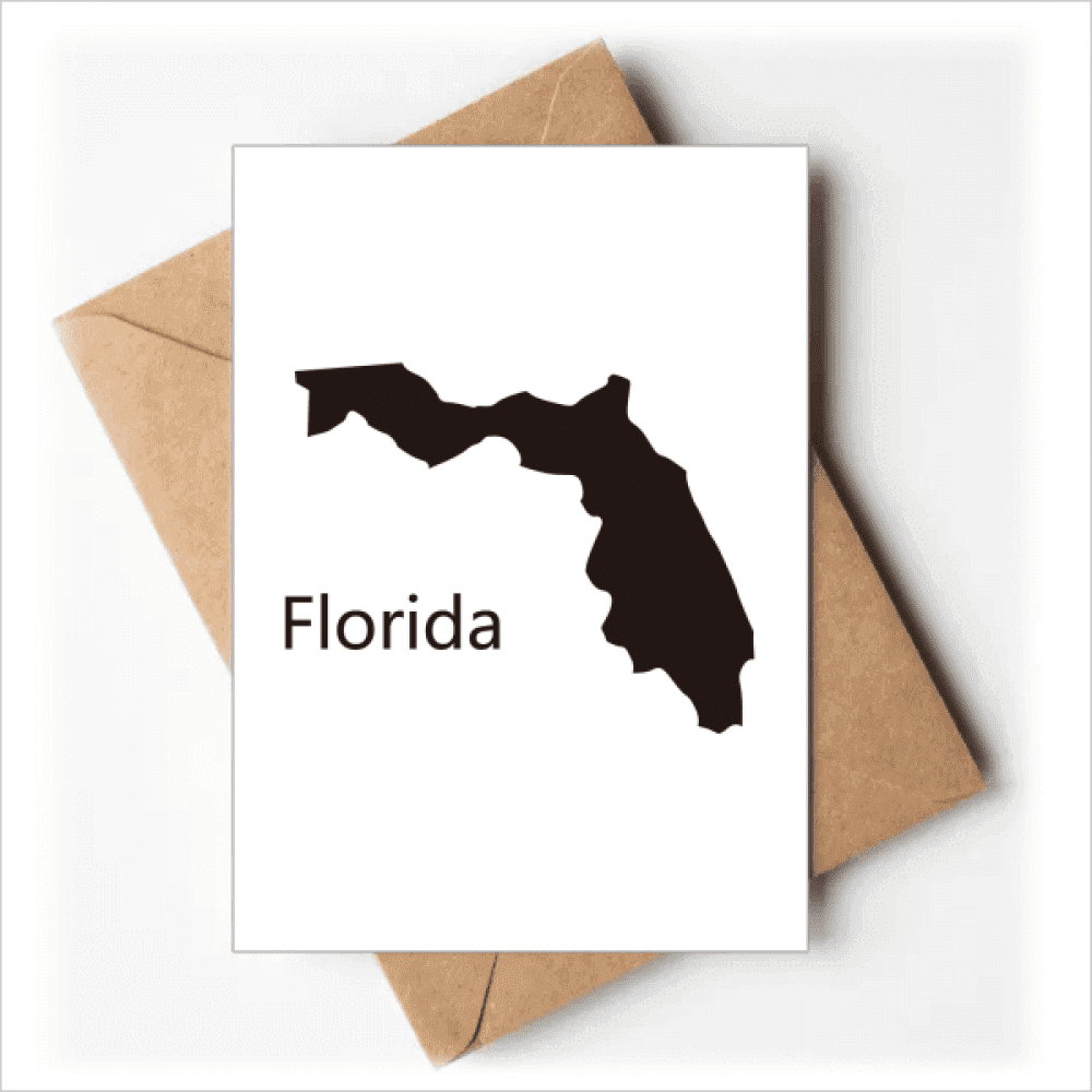 Florida America USA Map Outline Greeting Cards You are Invited ...