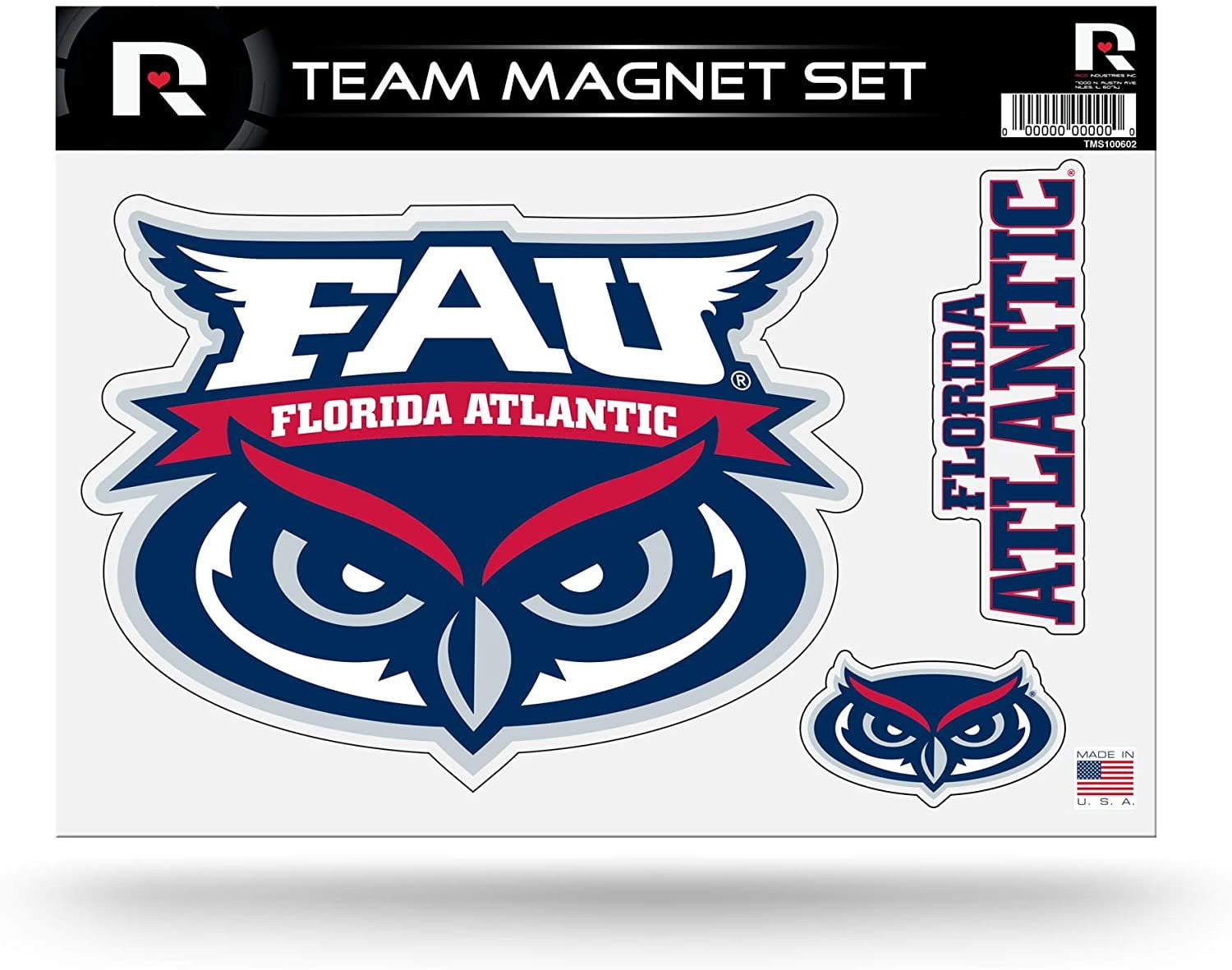 Florida Atlantic University Owls FAU Multi Magnet Sheet Shape Cut 8x11 ...
