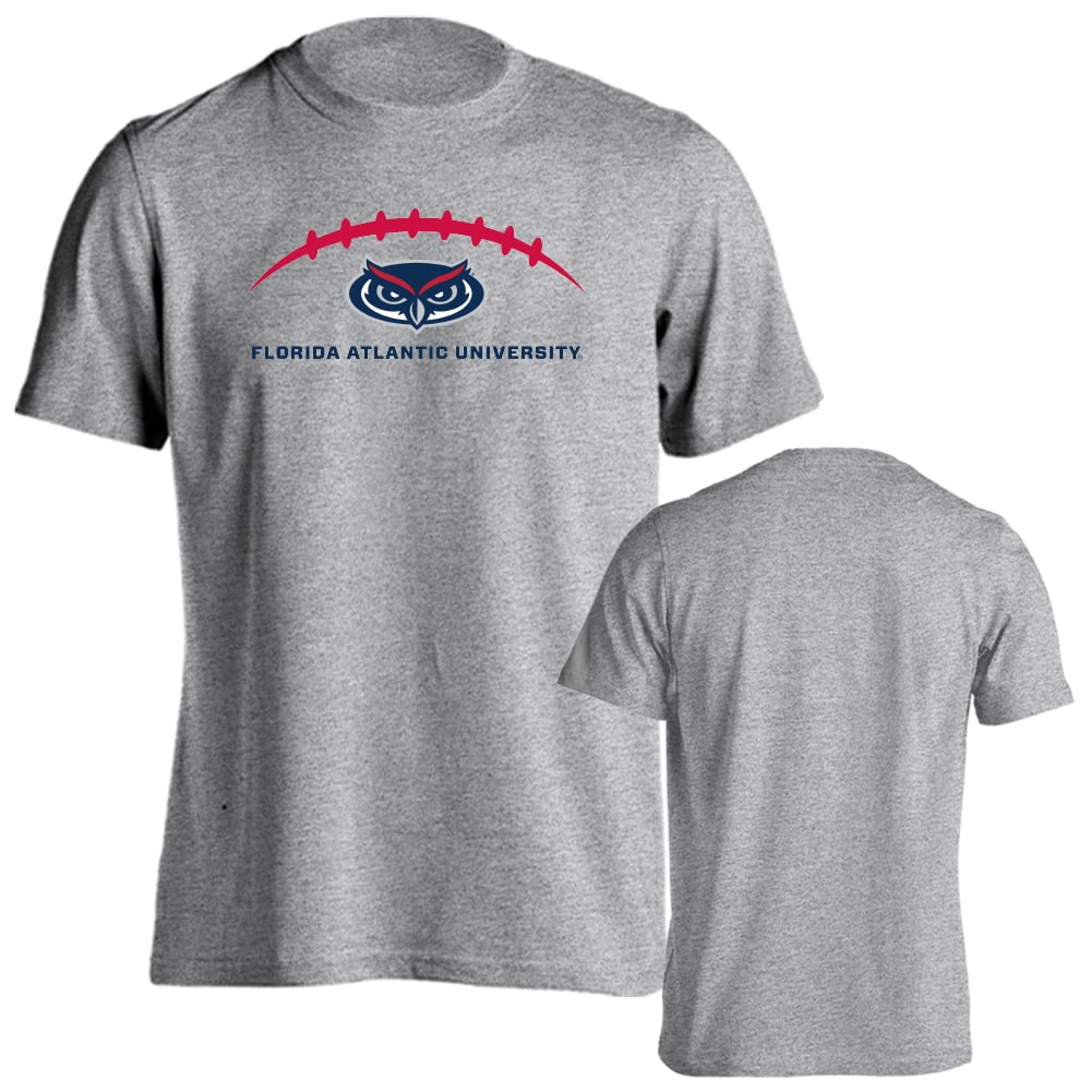 Florida Atlantic University Owls Football Laces Out Logo T-Shirt ...