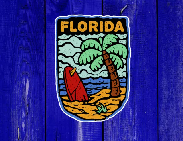 Florida Beach Sticker Decal Daytona Destin Pensacola Tampa Sticker ...