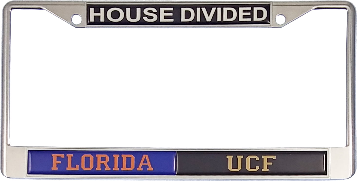 Florida + Central Florida (UCF) House Divided Split License Plate Frame ...