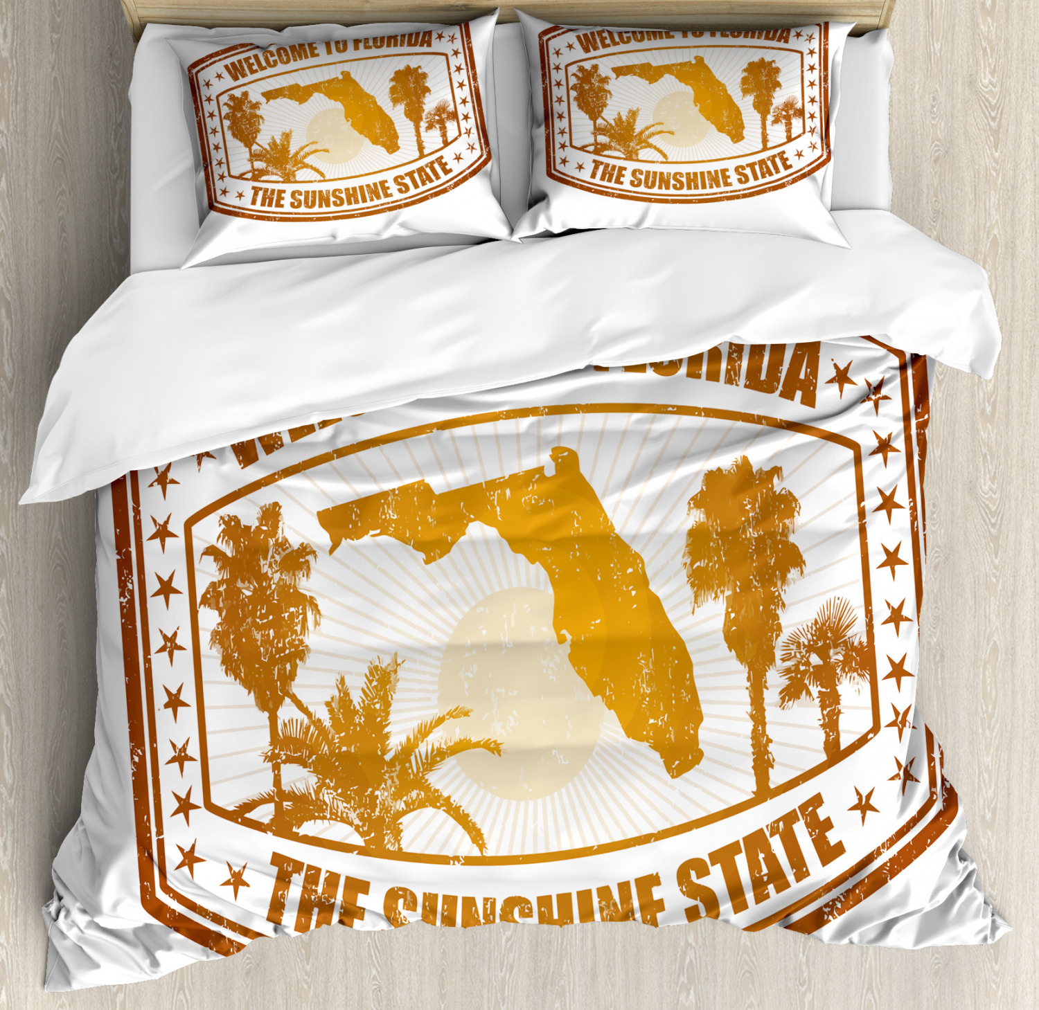 Florida Duvet Cover Set Queen Size, The Sunshine State of America City ...