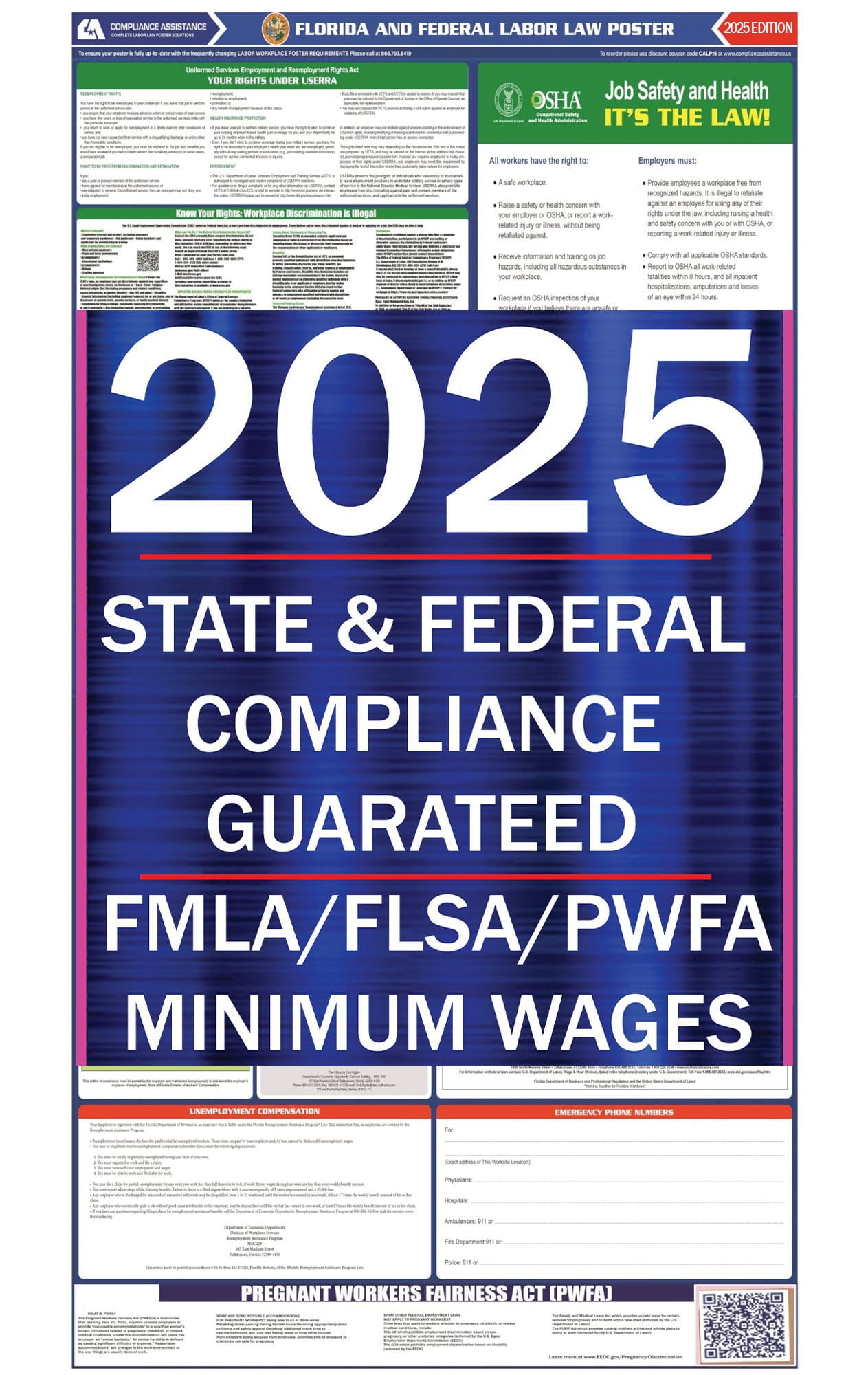 Florida (FL) 2025 State Labor Law Poster - State, Federal and OSHA ...
