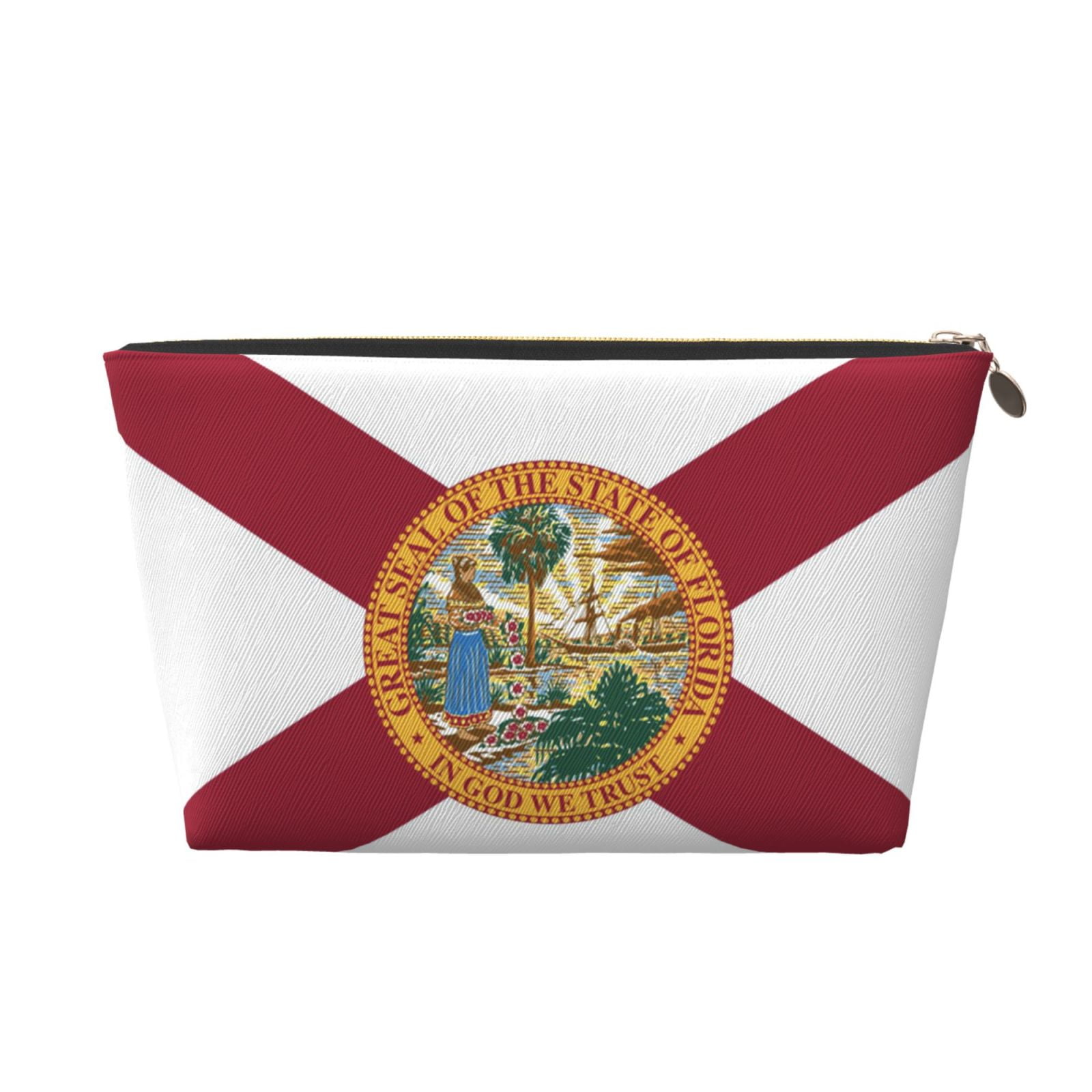 Florida Flag Small Purse Organizer Zipper Cosmetic Handbag Tote Pouch ...
