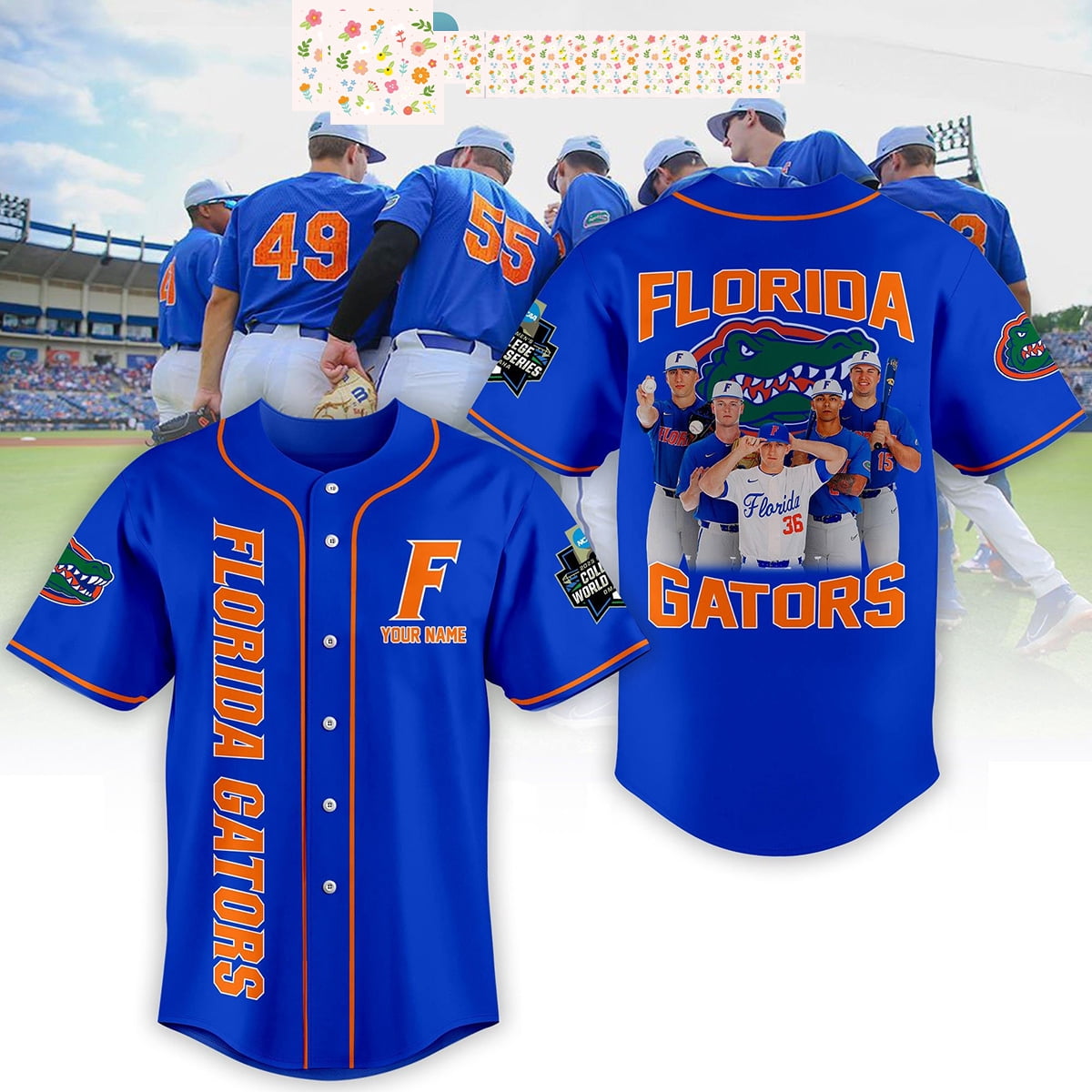 Florida Gator Baseball 2023 World Series Personalized Blue Design ...