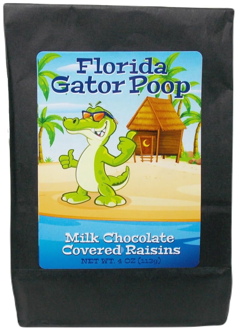 Florida Gator Poop - Milk Chocolate Covered Raisins (4 Ounces) - Exotic ...